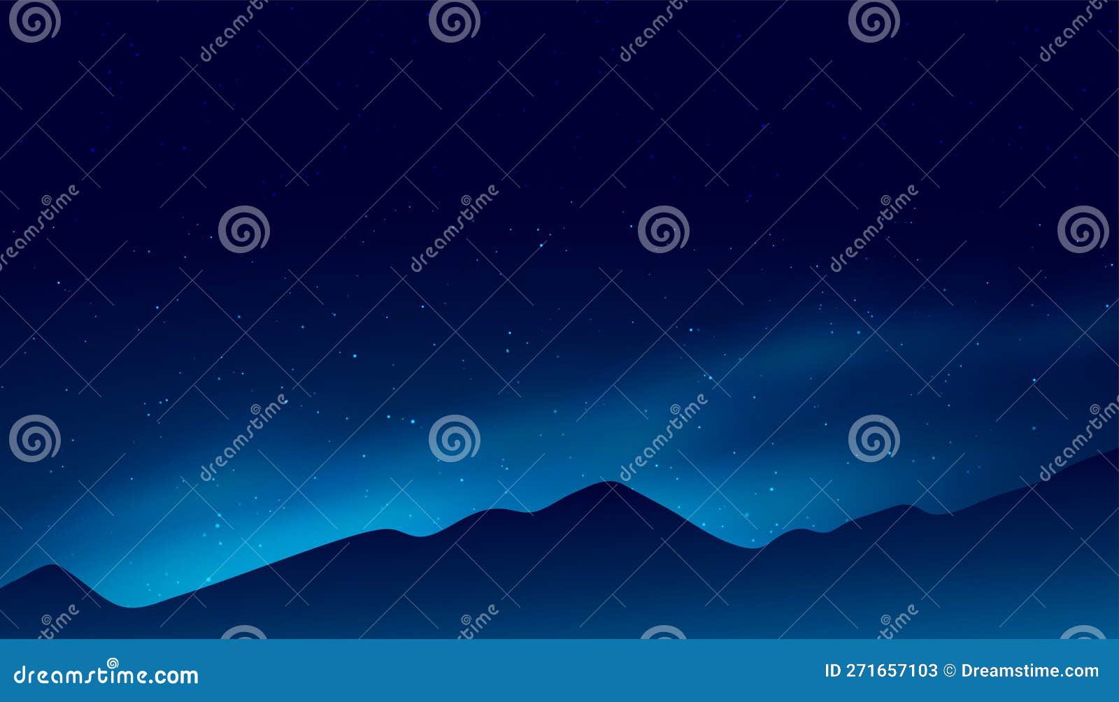Beautiful Night Sky with Mountain Landscape for Cosmos Experience Stock ...