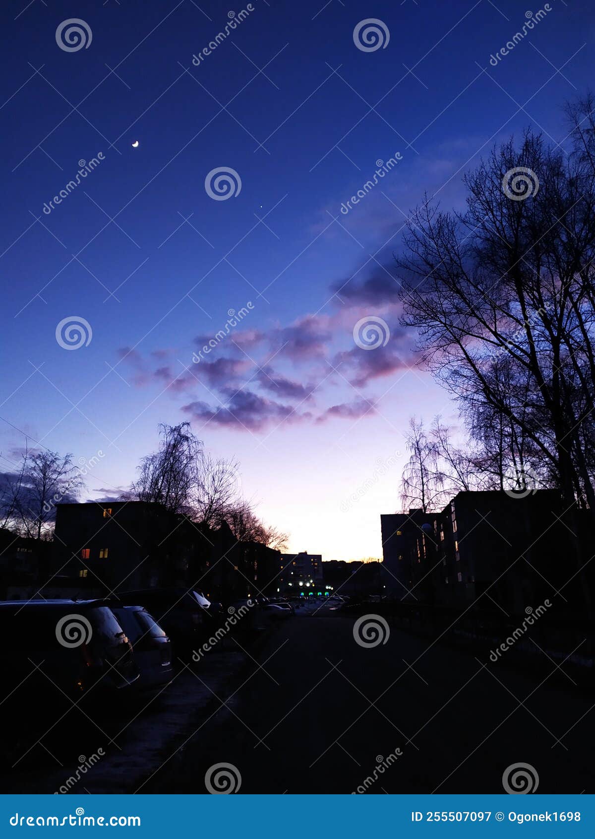 Beautiful Night Sky Over the City Stock Image - Image of sunlight ...
