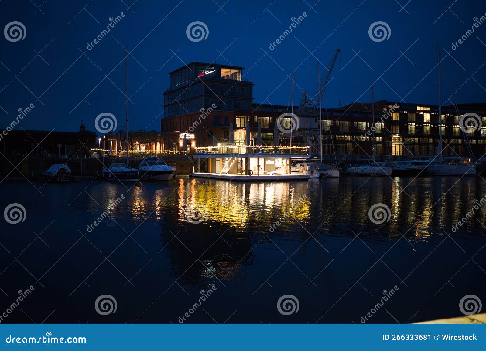 Beautiful Night View of the Harbour Stock Image - Image of view ...