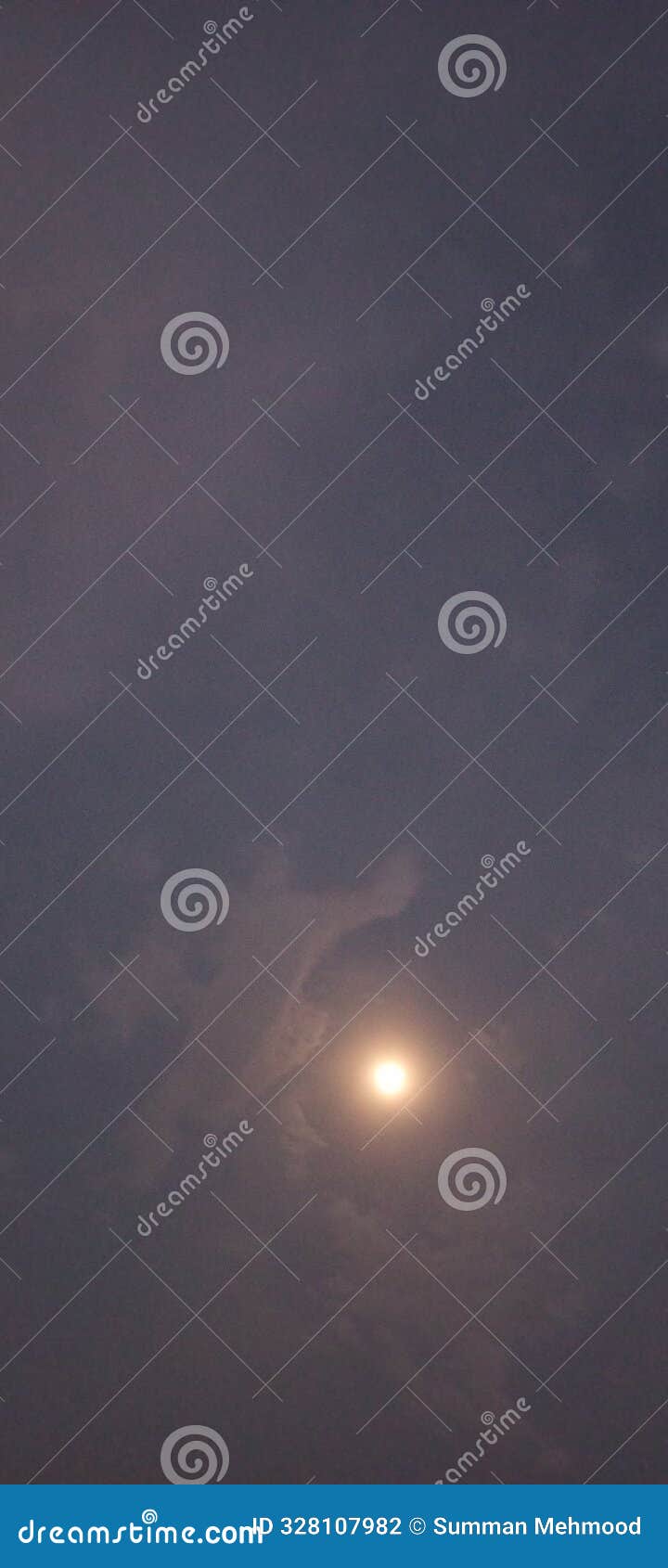 Beautiful Night View of Lightning Moon. Stock Photo - Image of ...