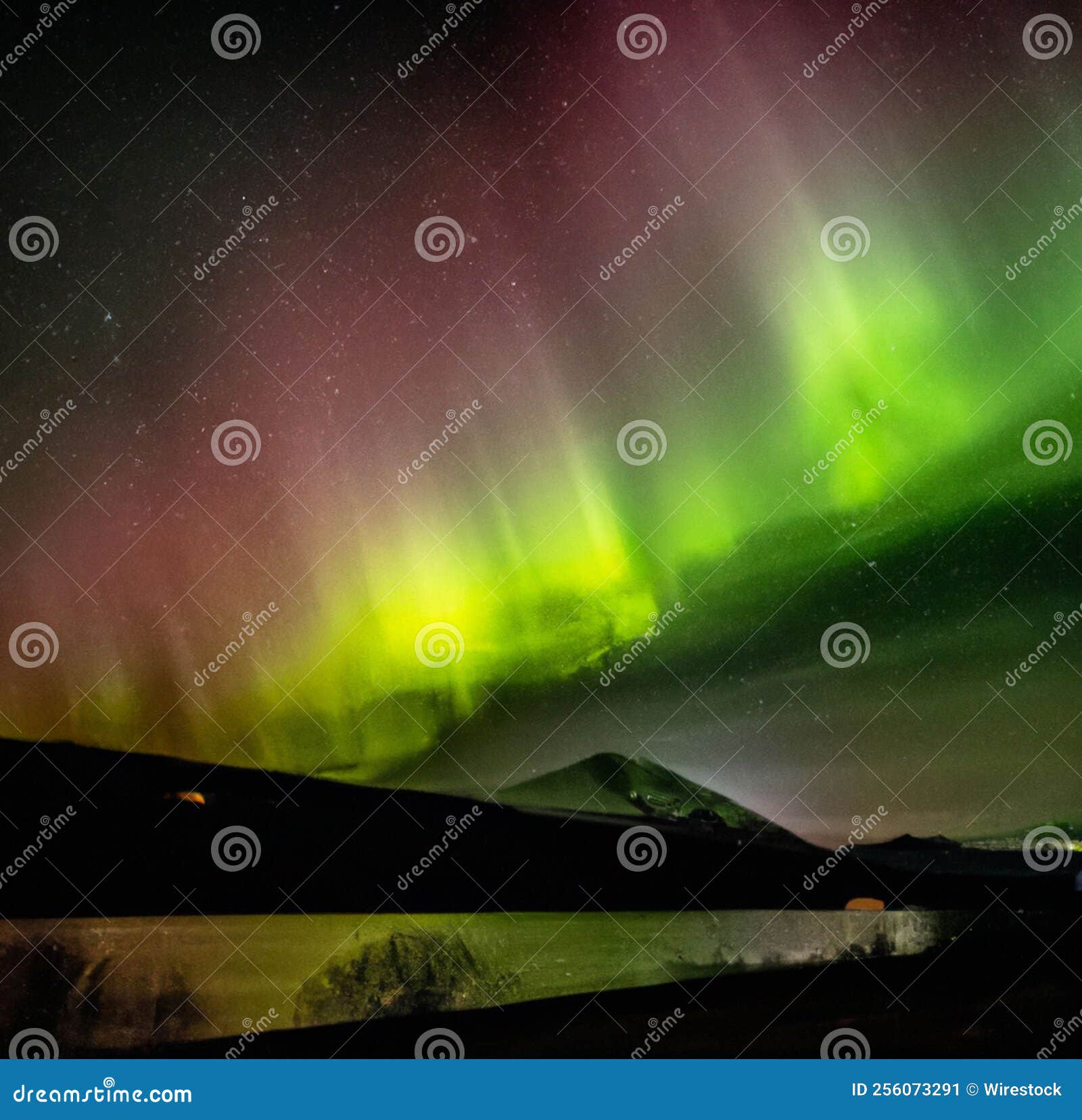 Beautiful Night View of the Northern Lights Stock Image - Image of ...