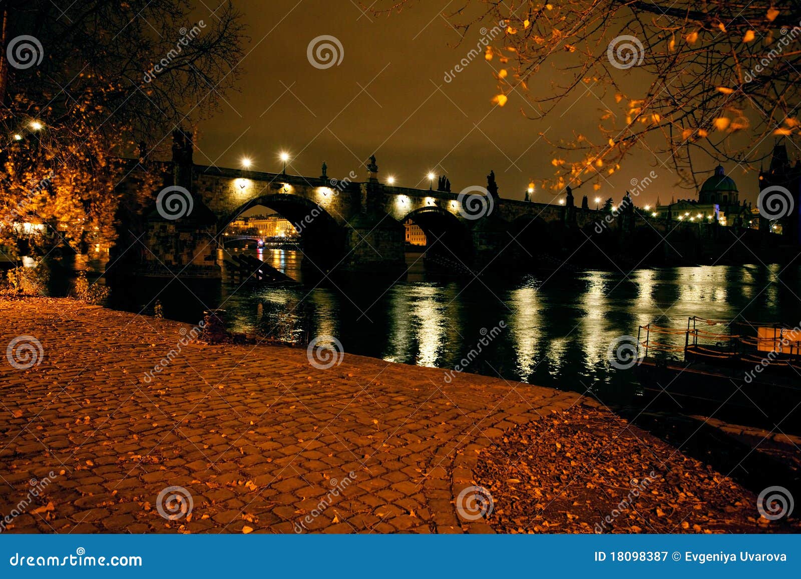 Beautiful Night View of the Prague Autumn Stock Image - Image of scene ...