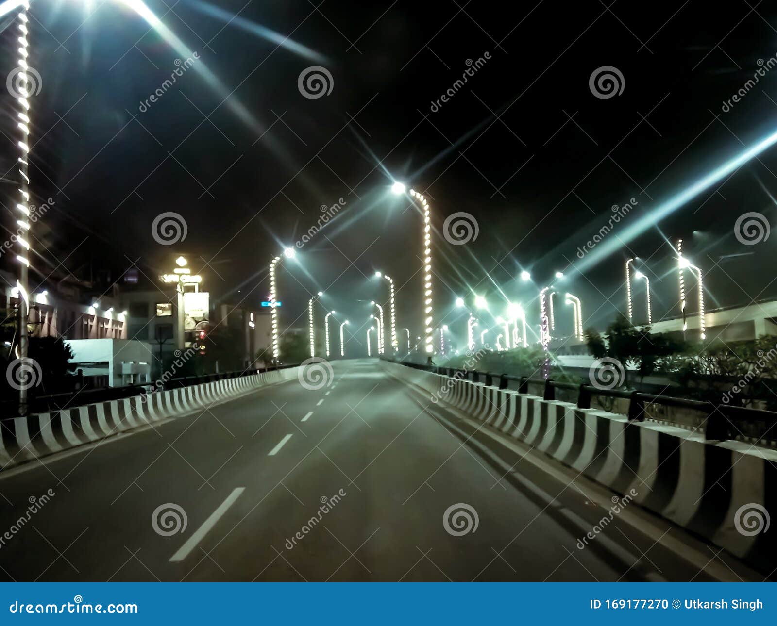 Beautiful Night View Wallpaper Stock Photo - Image of road, lucknow ...