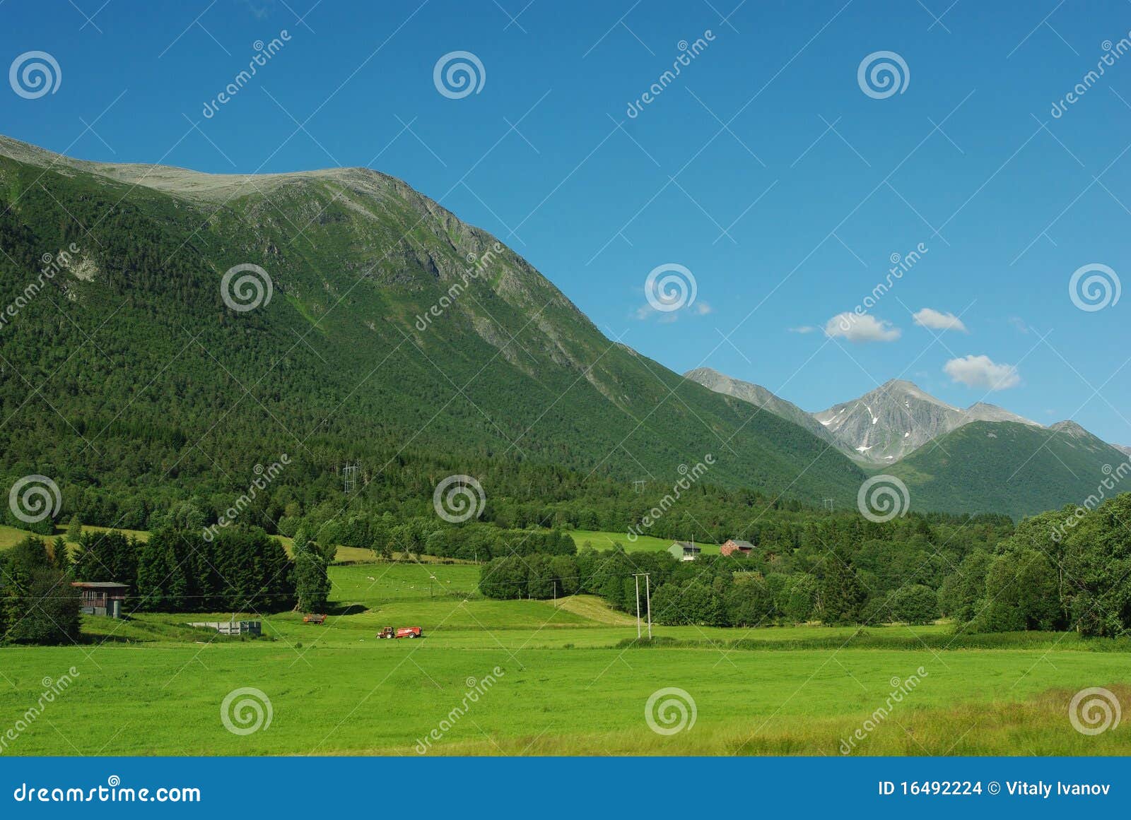 Beautiful Norway Rural Mountain Landscape Stock Photo - Image of ...