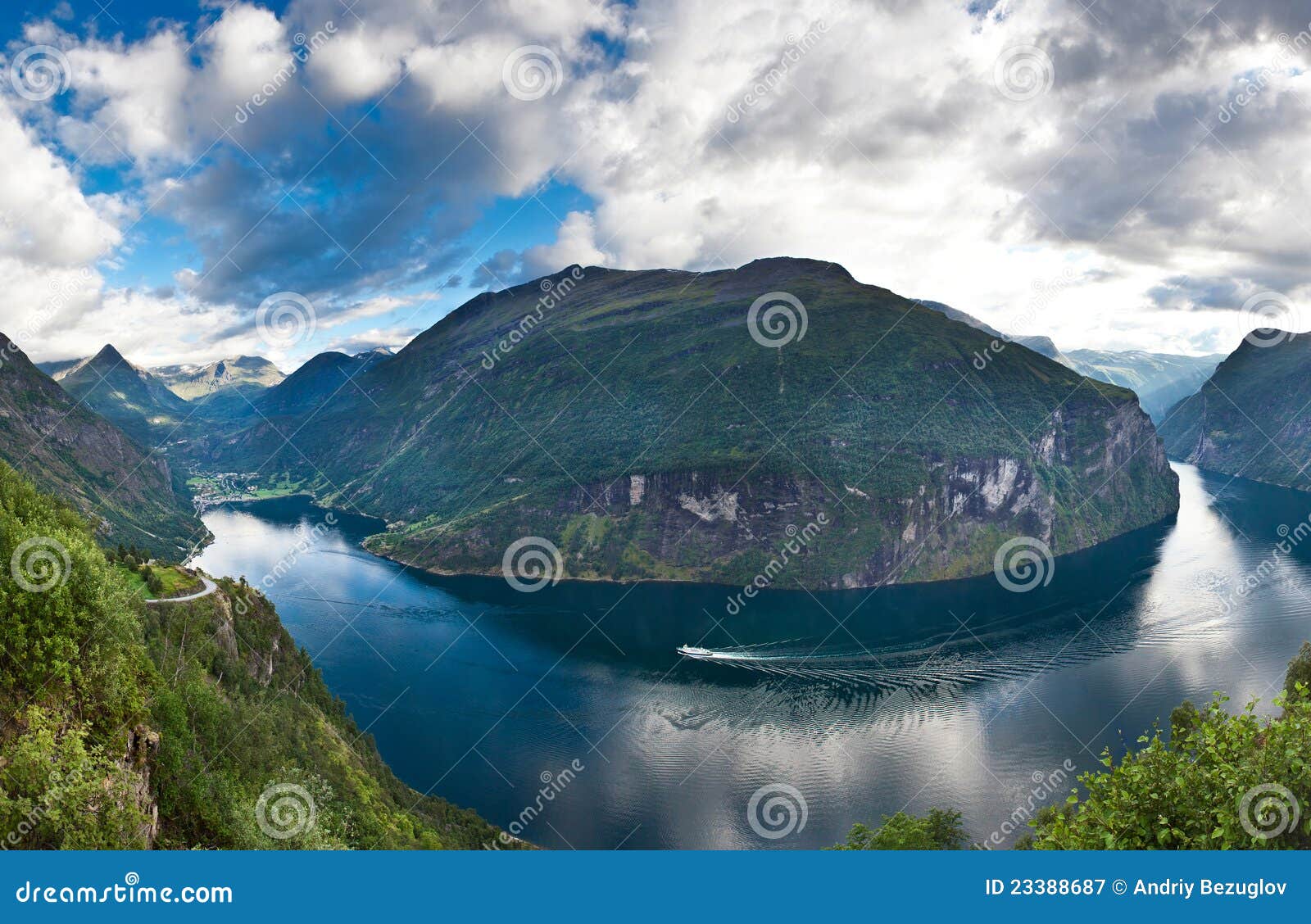 Beautiful Norwegian fjord stock image. Image of idyllic - 23388687