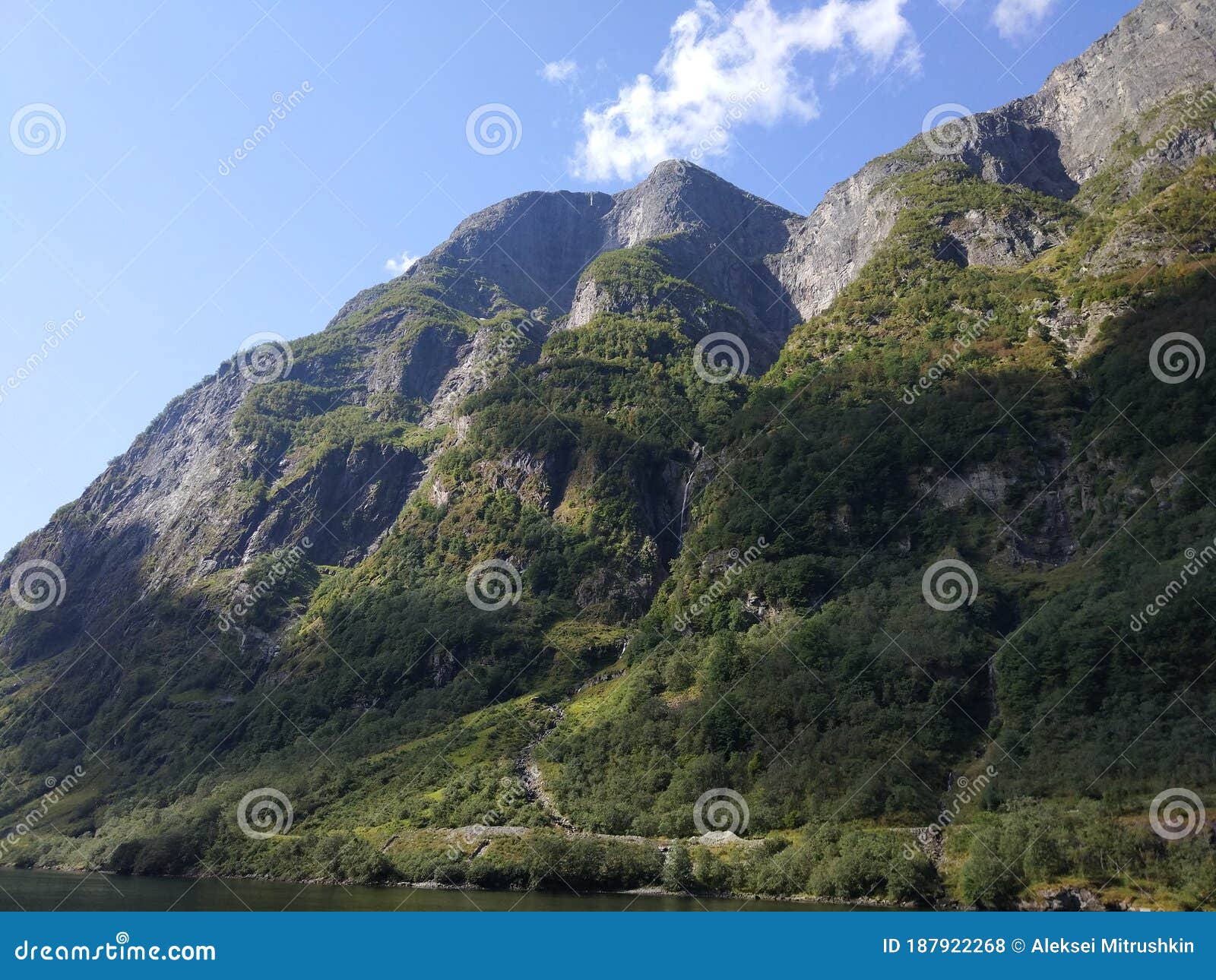 Beautiful Norwegian Mountains and Cliffs in the Hardangerfjord, Norway ...