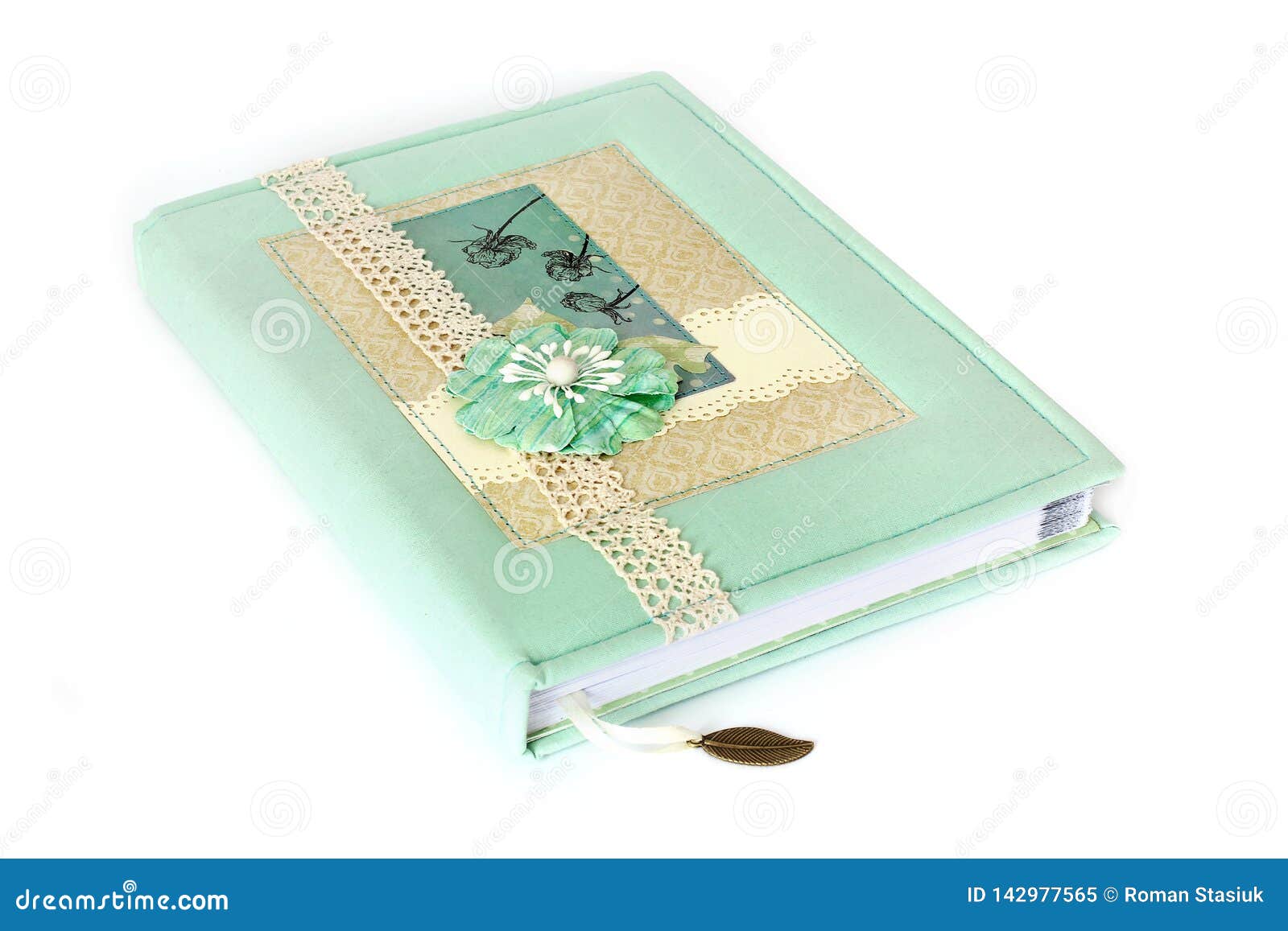 Beautiful Notebook. Notebook in Scrapbooking Techniques Stock Image ...