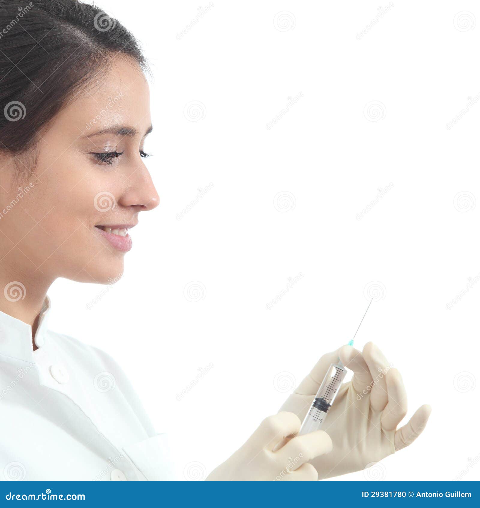 Beautiful Nurse Preparing a Syringe Stock Photo - Image of attractive ...