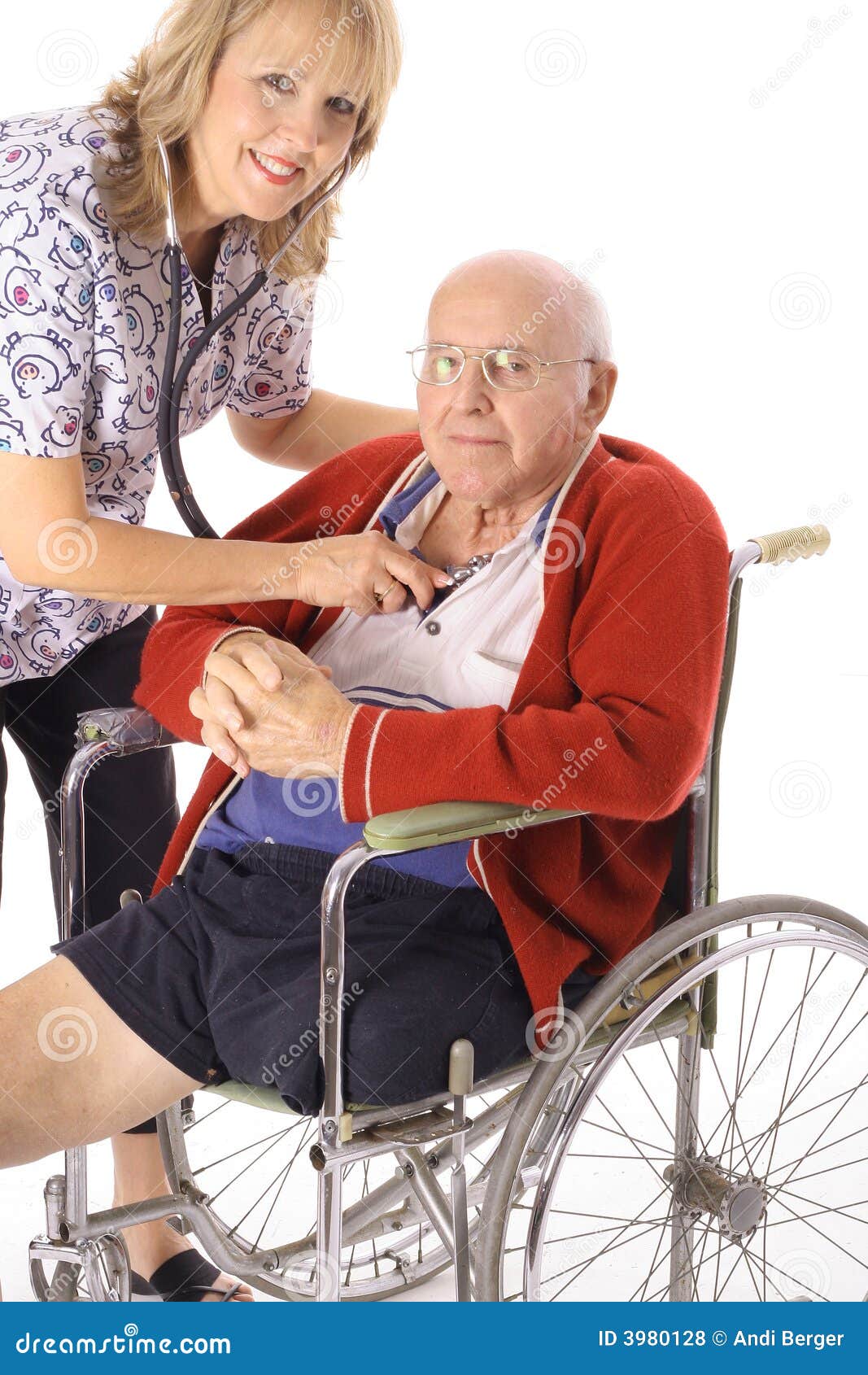Beautiful Nurse Taking Care of Elderly Patient Stock Photo - Image of ...