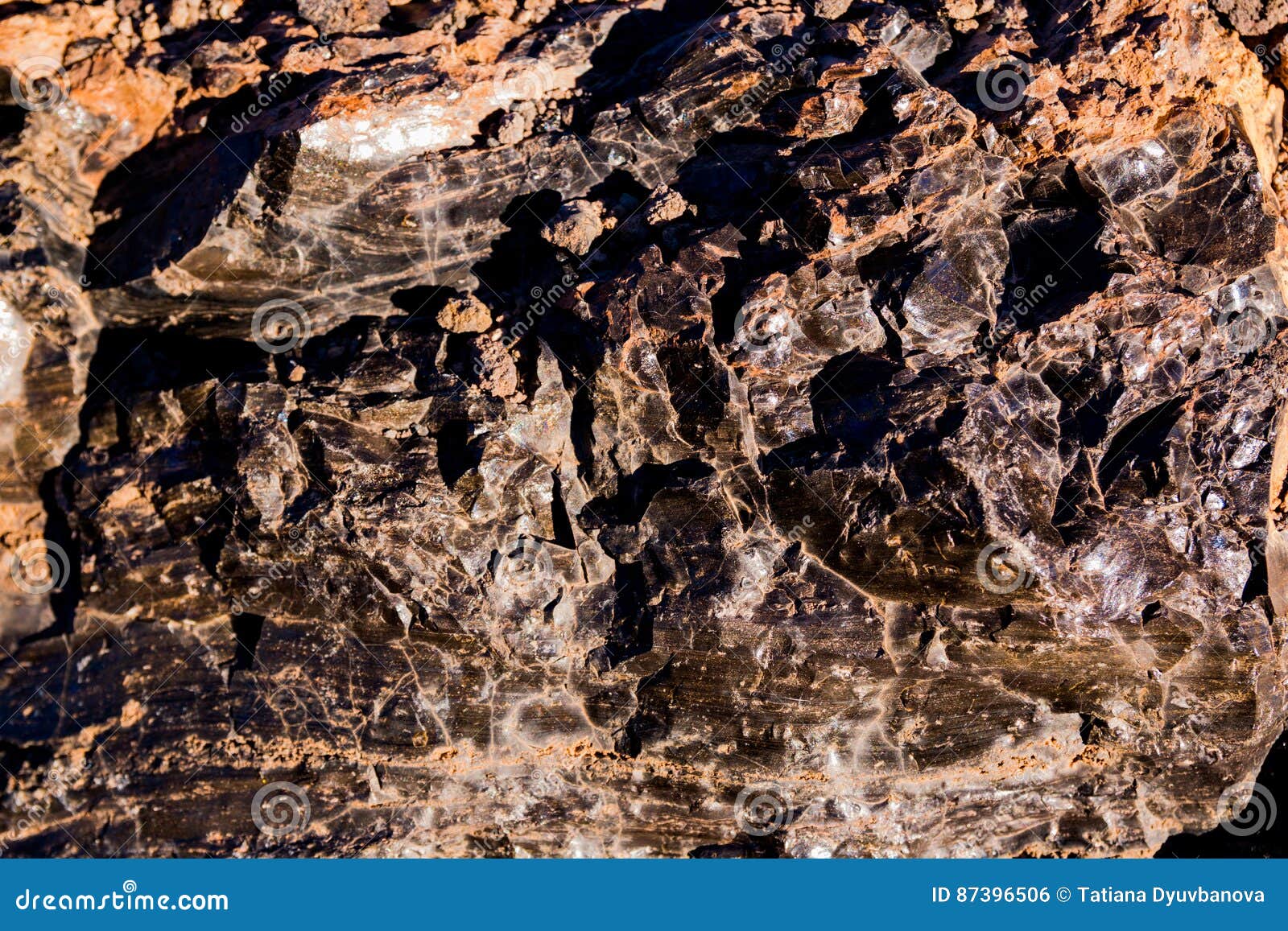 Beautiful Obsidian Close Up Stock Photo - Image of glacial, texture ...
