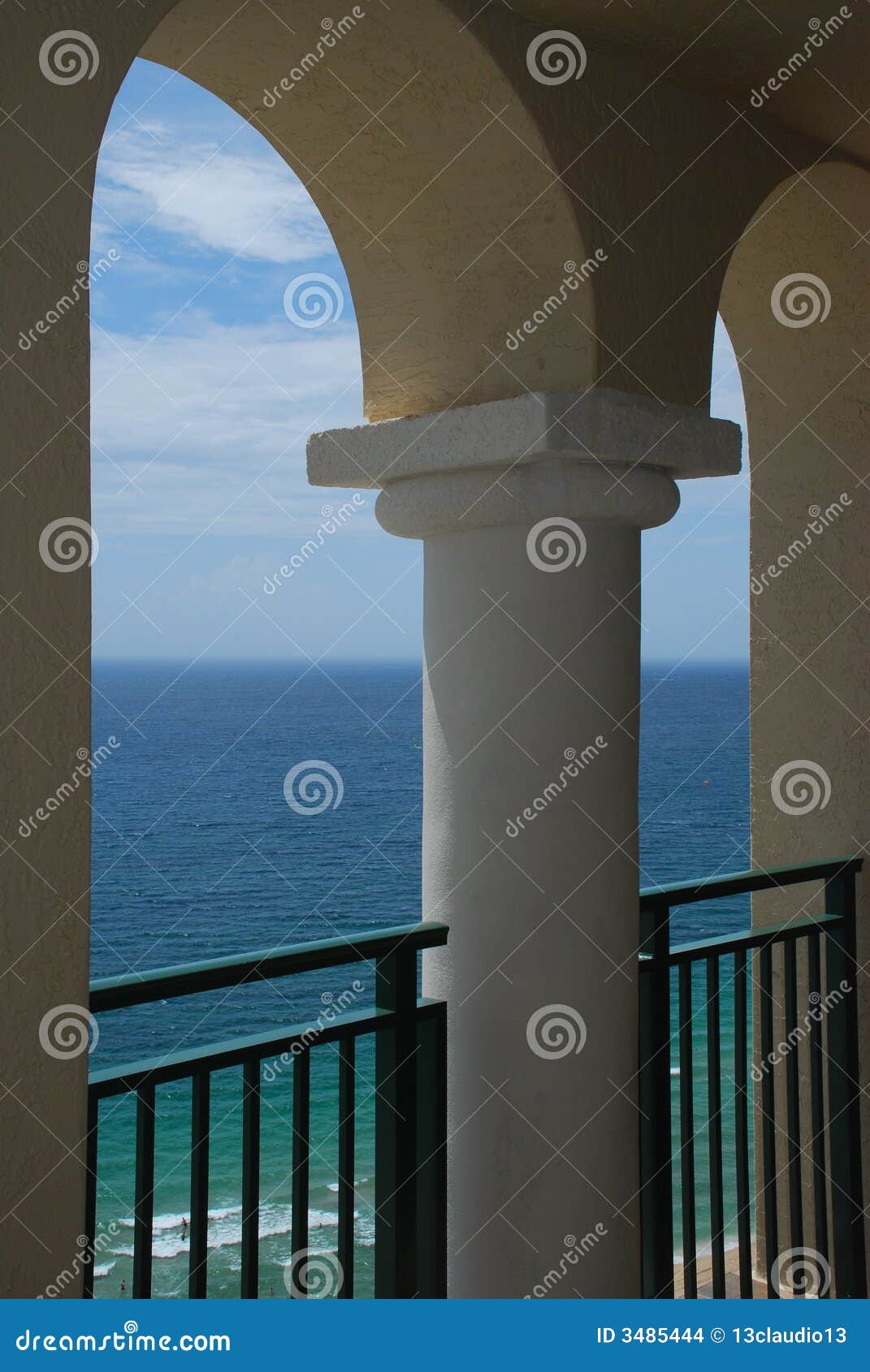 Beautiful Ocean and Arches stock photo. Image of fence - 3485444