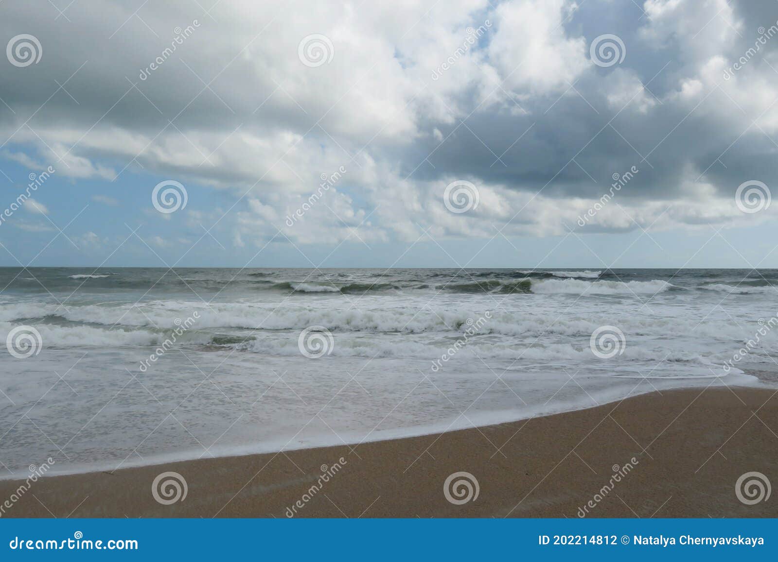 Ocean and Sky Background on Florida Beach Stock Photo - Image of cloud ...