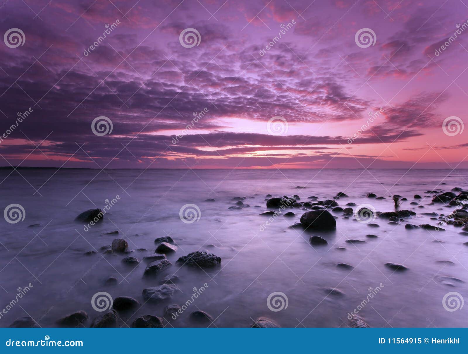 Beautiful Ocean Scene. Swedish Coastline Stock Image - Image of blurred ...
