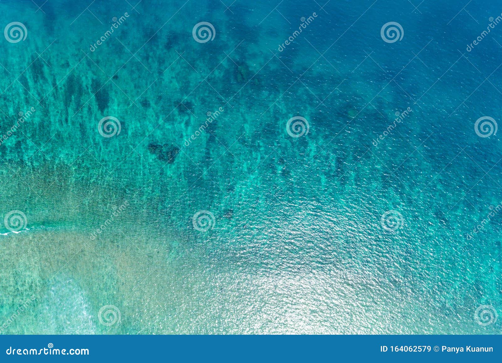 Beautiful Ocean Sea Surface from Drone Aerial View Top Down Stock Image ...