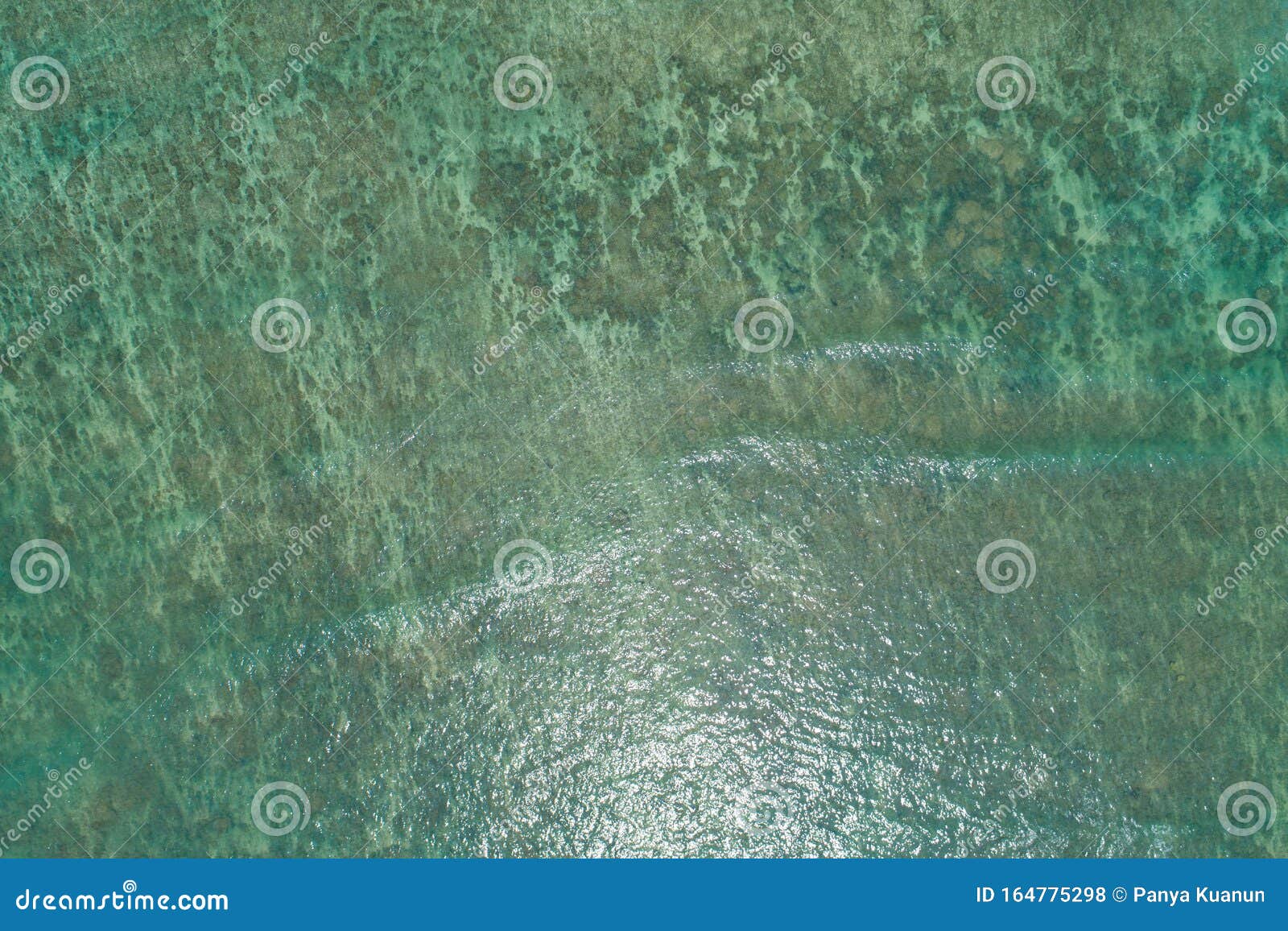 Beautiful Ocean Sea Surface from Drone Aerial View Top Down Stock Photo ...