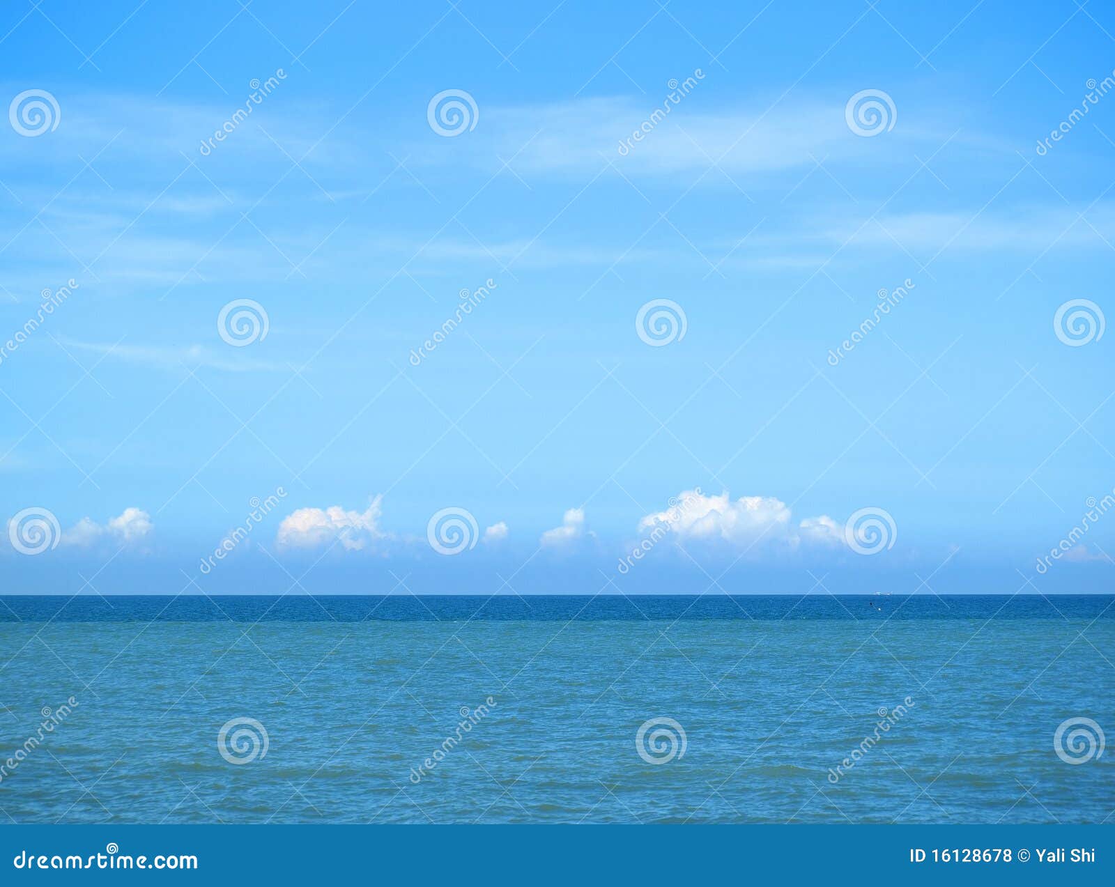 Beautiful Ocean and Sky Background Stock Photo - Image of clean, clouds ...