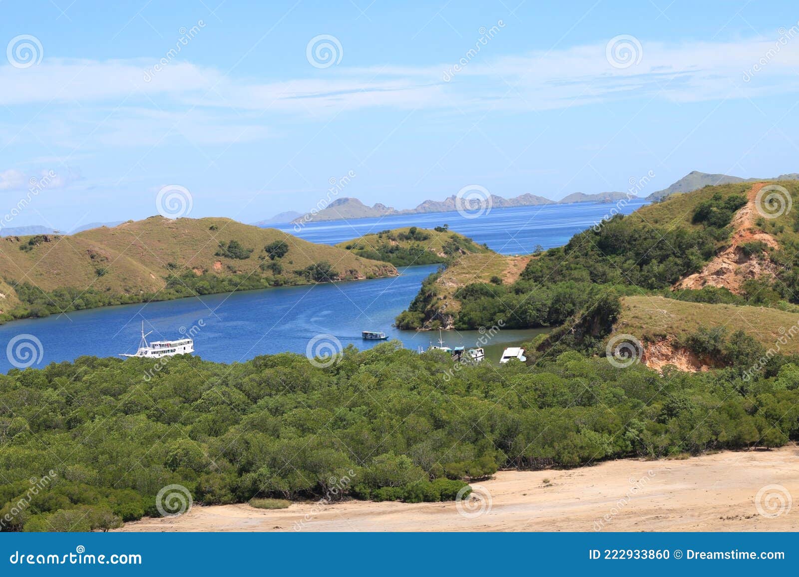 Beautiful Ocean View from Komodo Island Stock Photo - Image of island ...