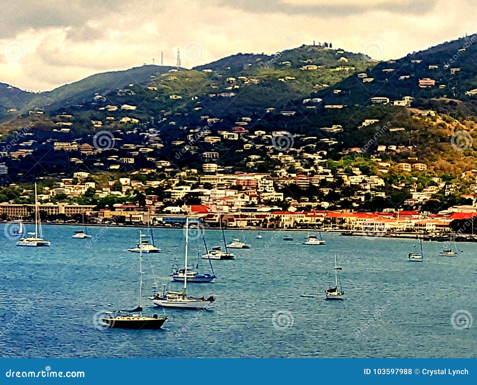 St.Thomas stock photo. Image of view, mointains, beautiful - 103597988