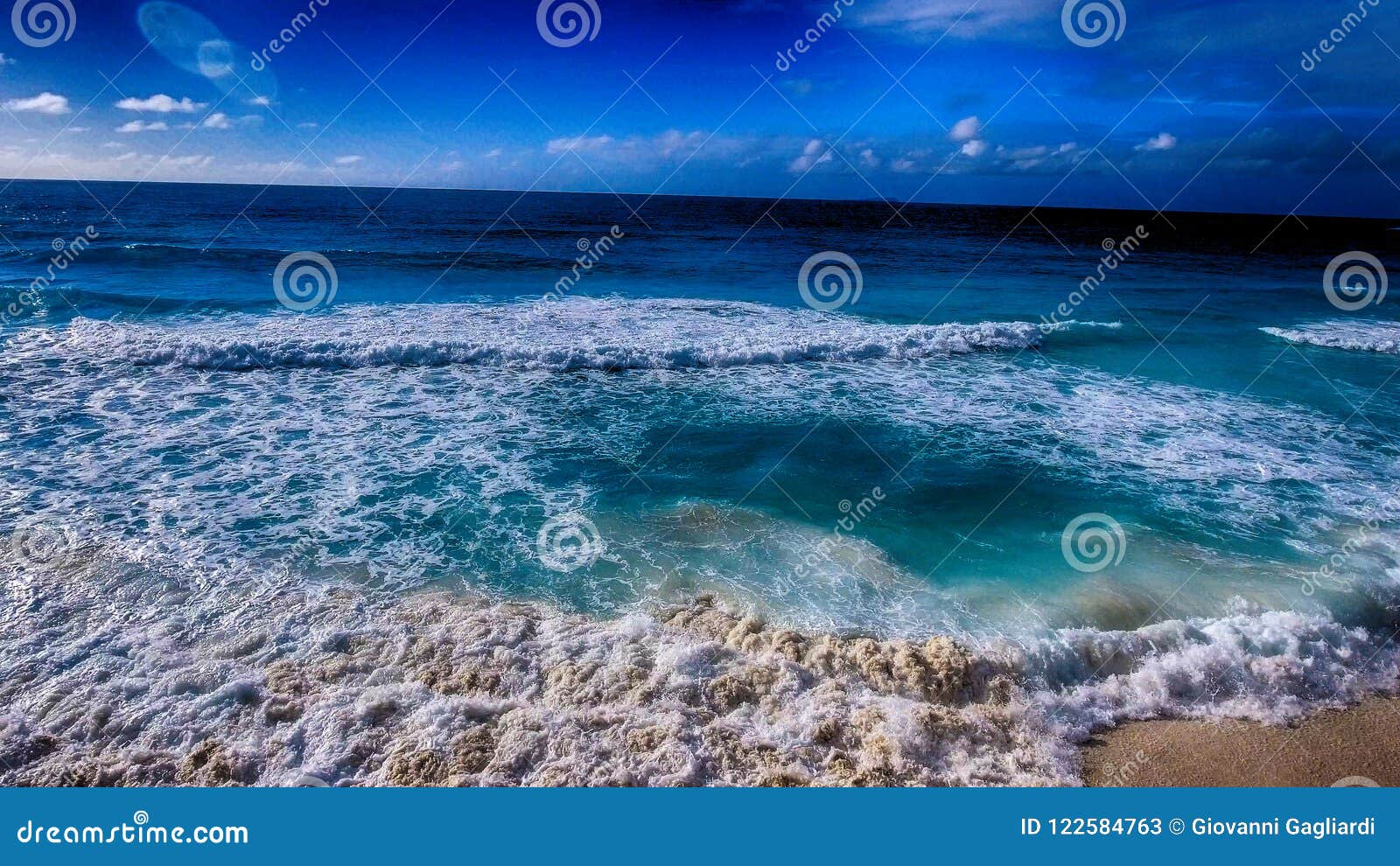 Beautiful Ocean Waves, Aerial View from Drone Stock Image - Image of ...
