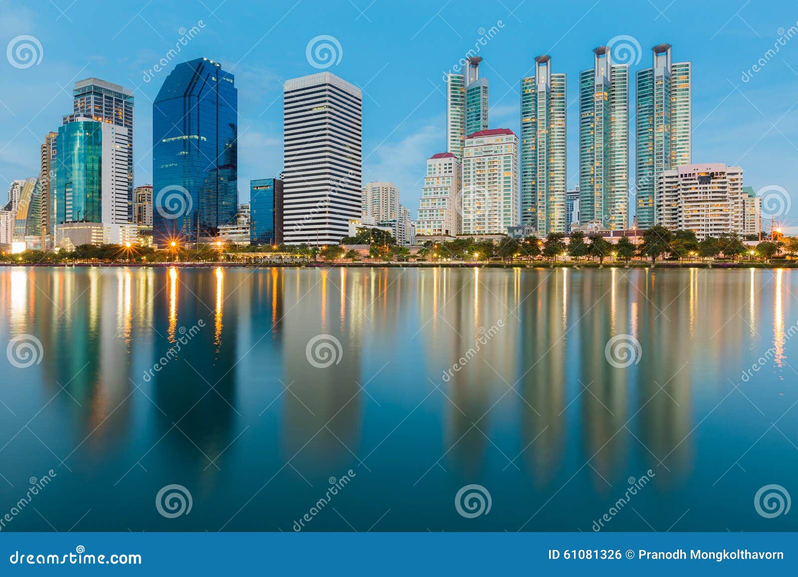 Beautiful Office Building with Water Reflection Stock Photo - Image of ...