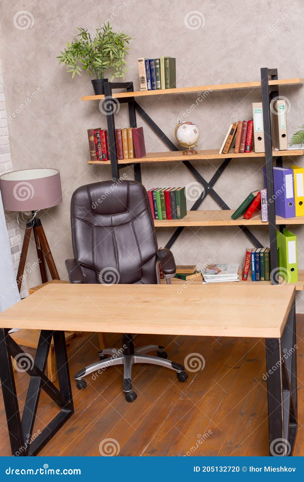 Beautiful Office Interior, Office Workplace, Work Desk Stock Photo ...