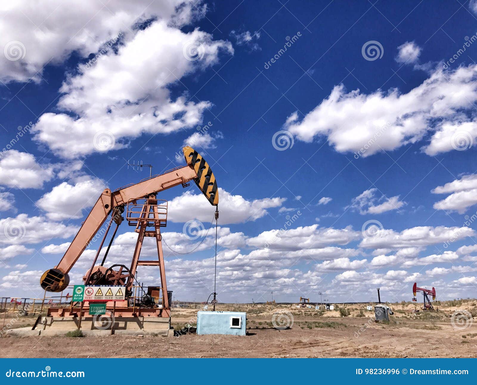 Beautiful oil field stock photo. Image of main, ecotypic - 98236996