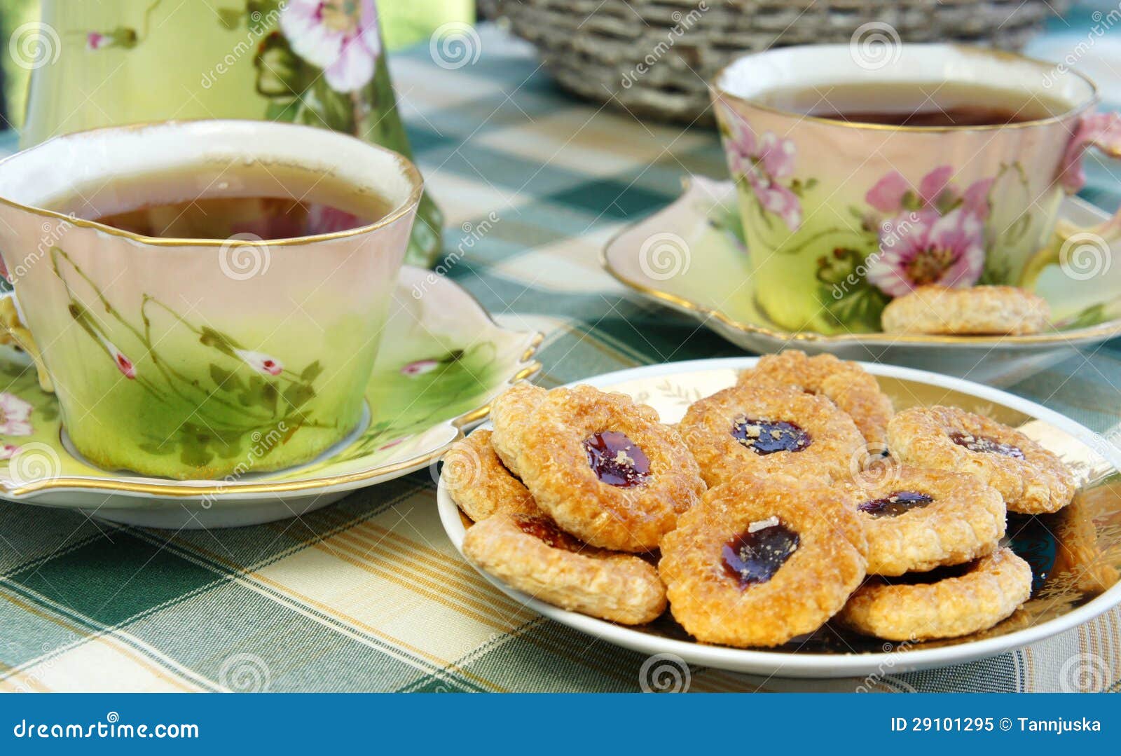 Beautiful Old Antique Tea Service in Secession Style with Biscuits ...