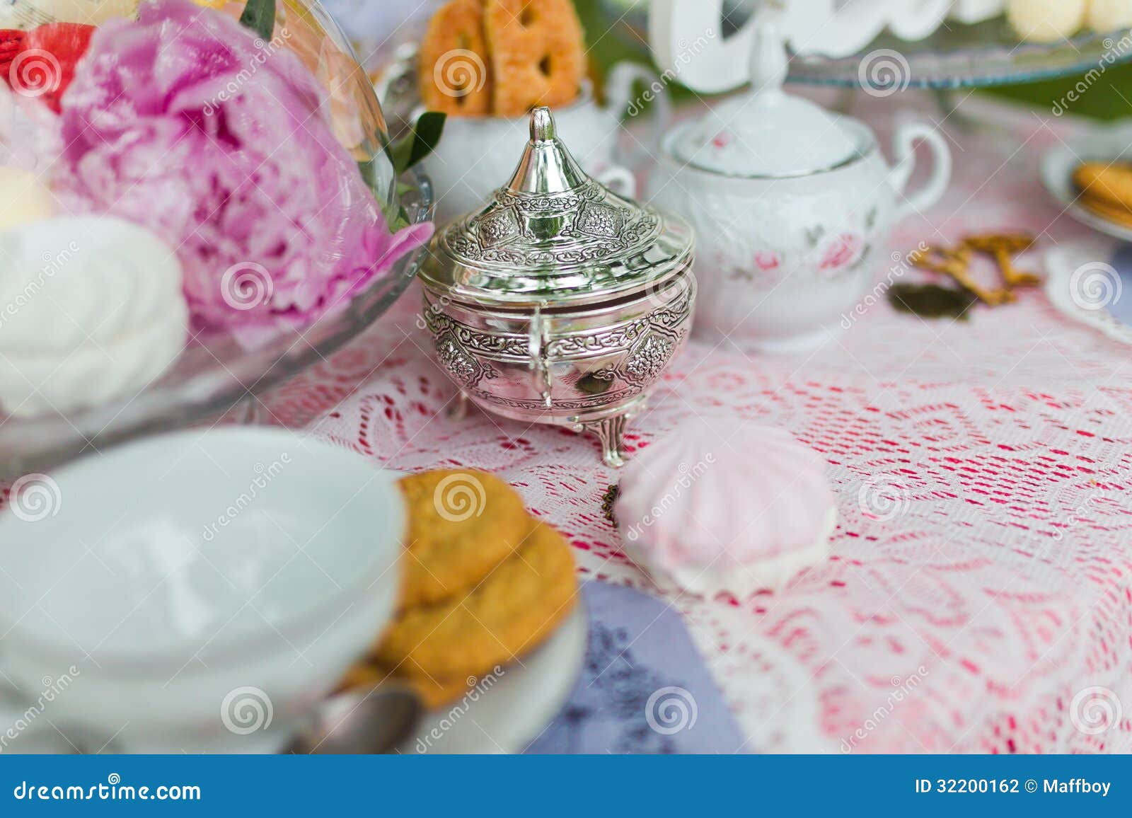 Beautiful Old Antique Tea Service Stock Photo - Image of captain ...