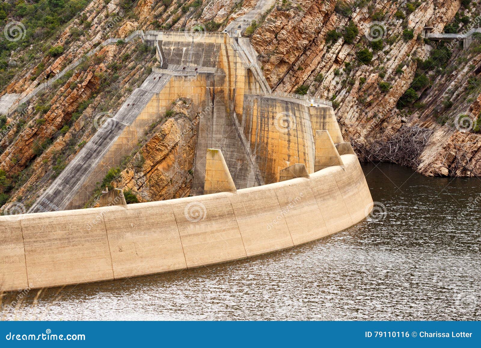 Beautiful Old Arch Dam Structure Stock Photography | CartoonDealer.com ...