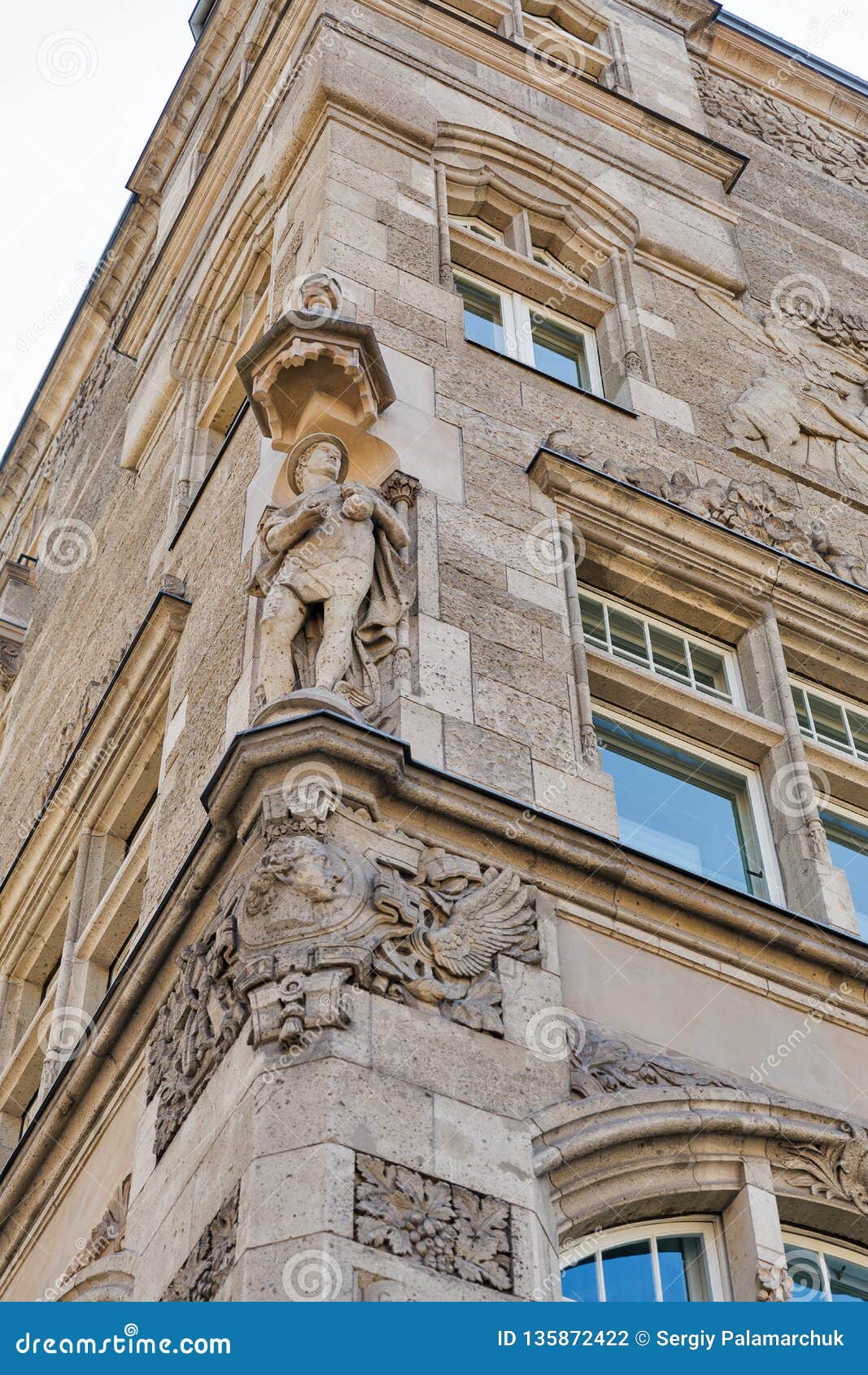 Beautiful Old Building Corner in Berlin, Germany Stock Photo - Image of ...