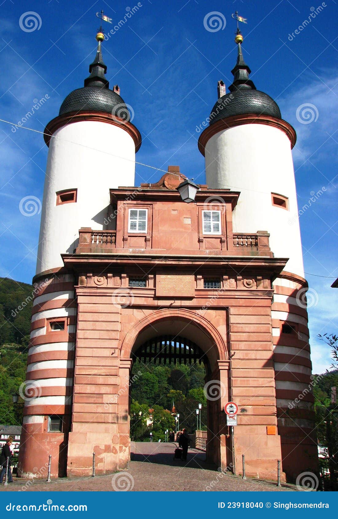 Beautiful Old Bridge Gate in Heidelberg, Germany Editorial Image ...