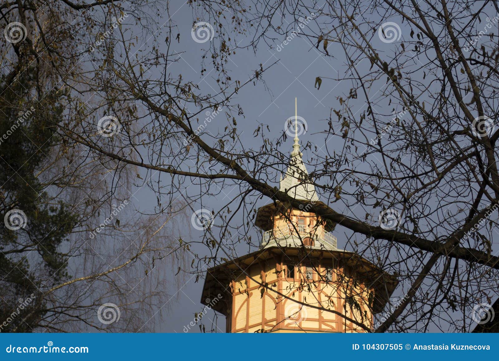 Building stock image. Image of tree, autumn, building - 104307505