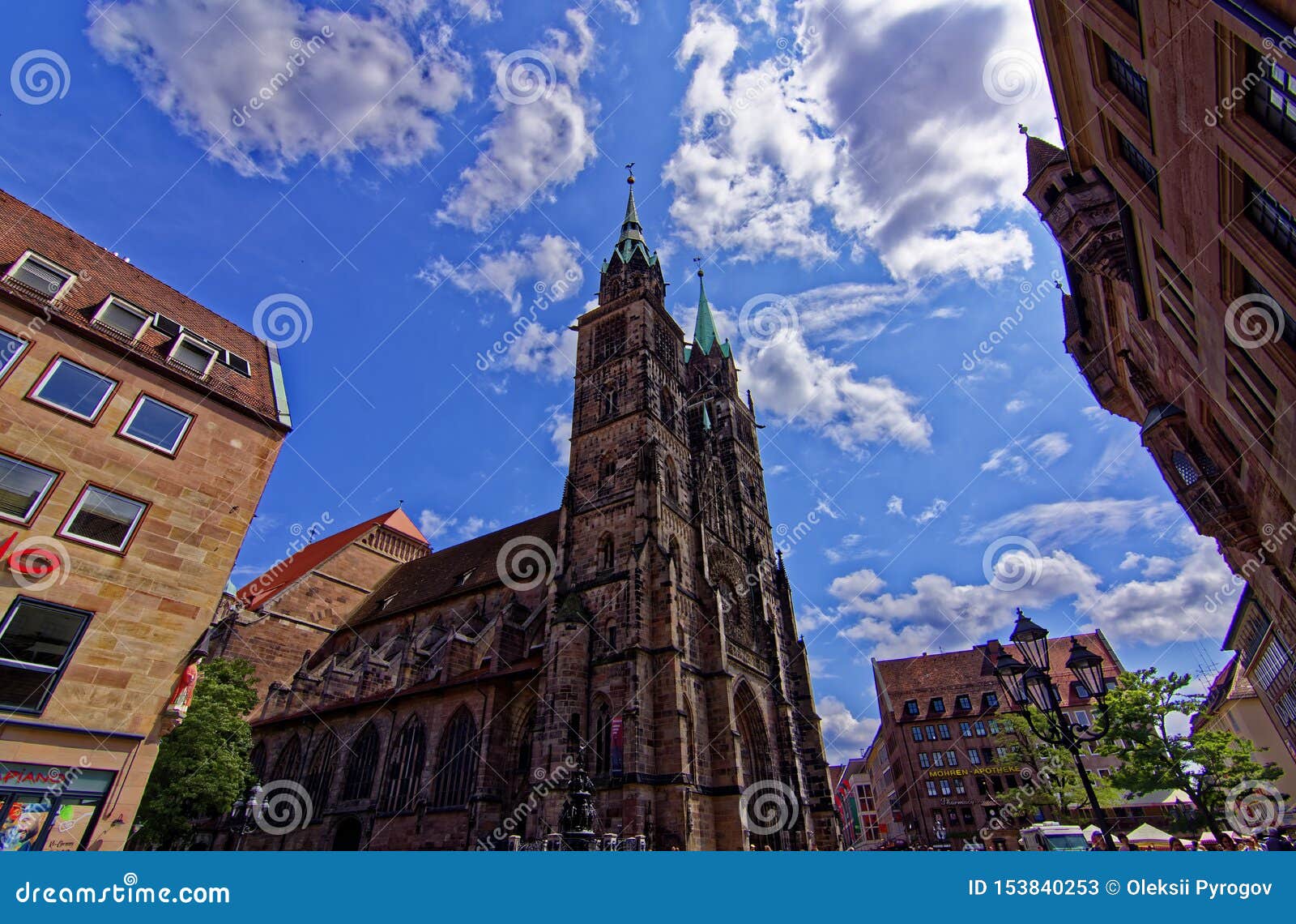 Beautiful Old Church of Nuremberg Editorial Stock Photo - Image of ...