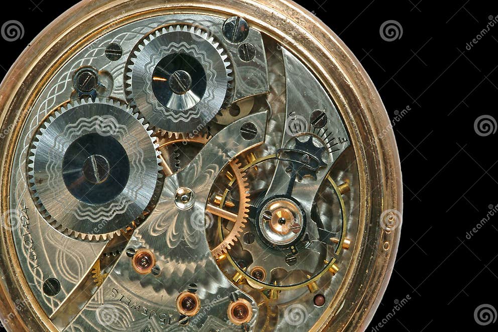 Beautiful Old Clock Machine Stock Photo - Image of abstract, circle: 489310
