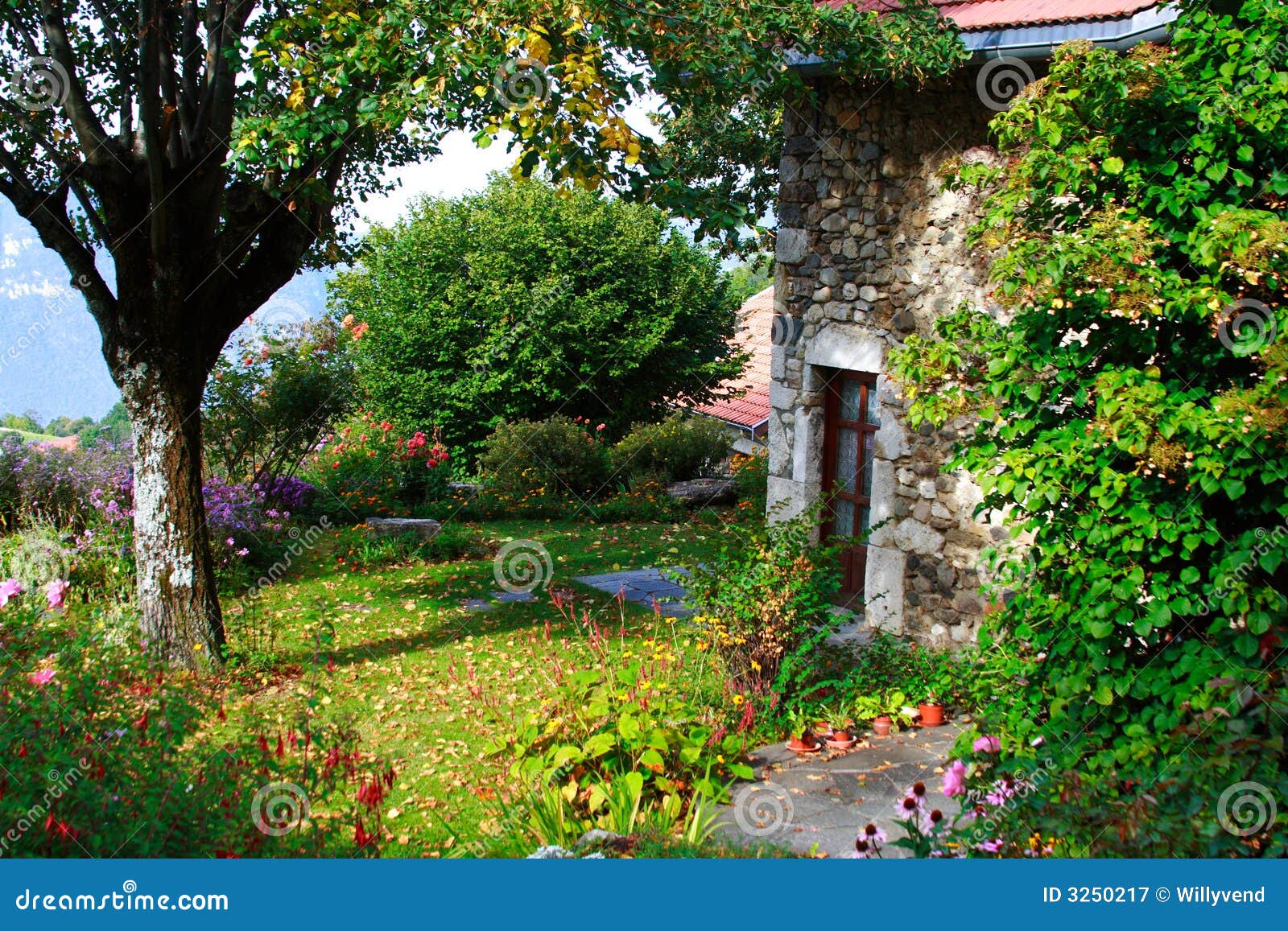 Beautiful old garden stock image. Image of autumn, horticulture - 3250217