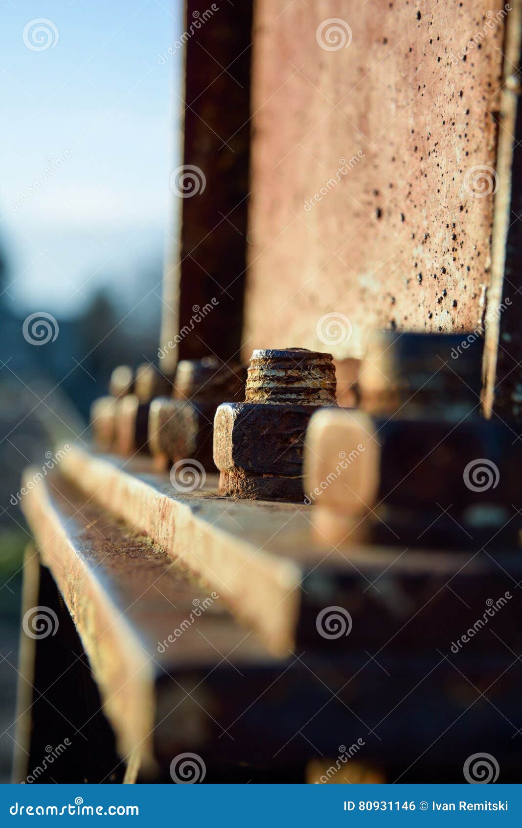 Beautiful Old Iron Nut on the Bolt Stock Photo - Image of industrial ...