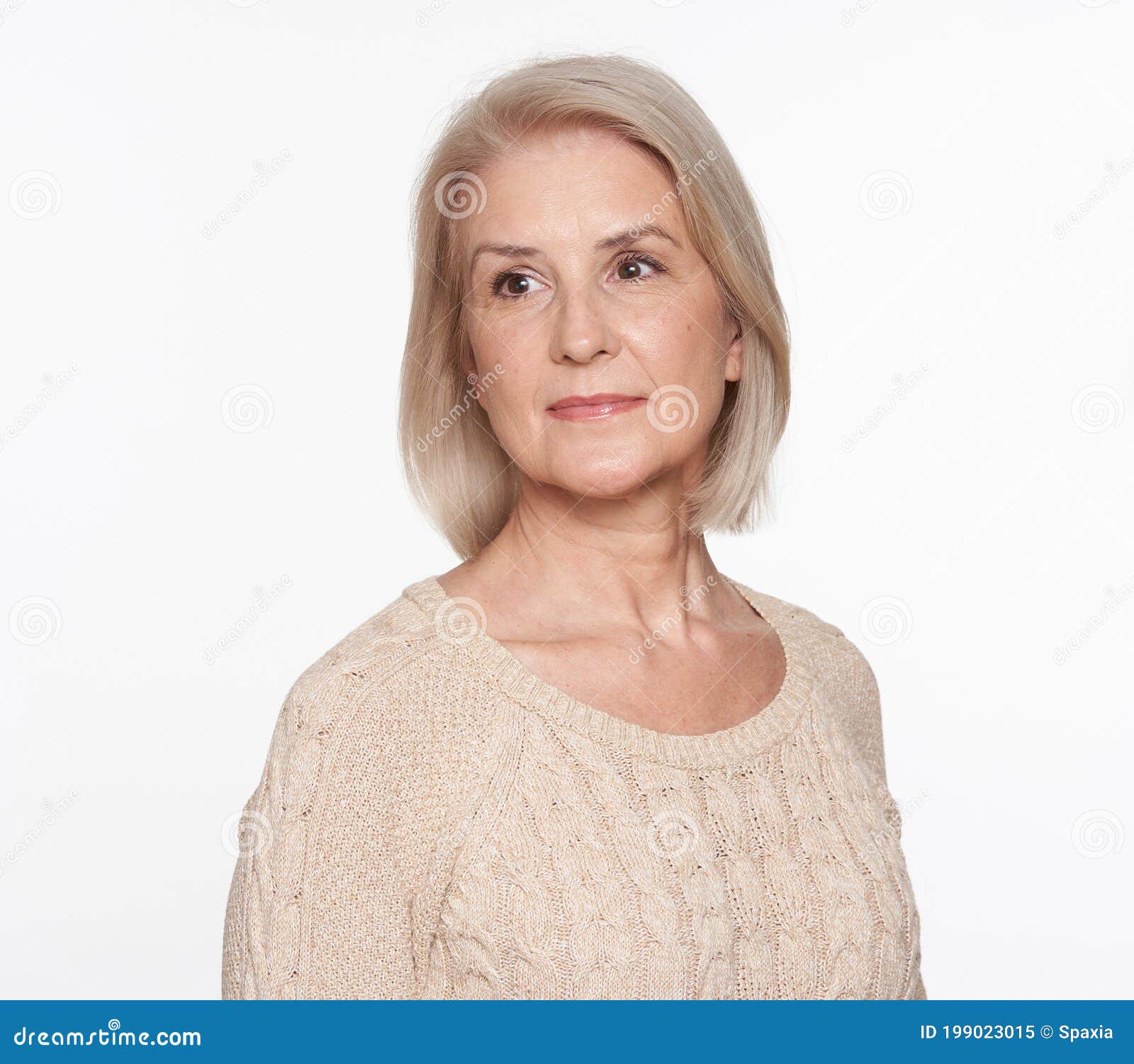 Beautiful Old Lady Senior Woman With Blond Hair Stock Image Image Of