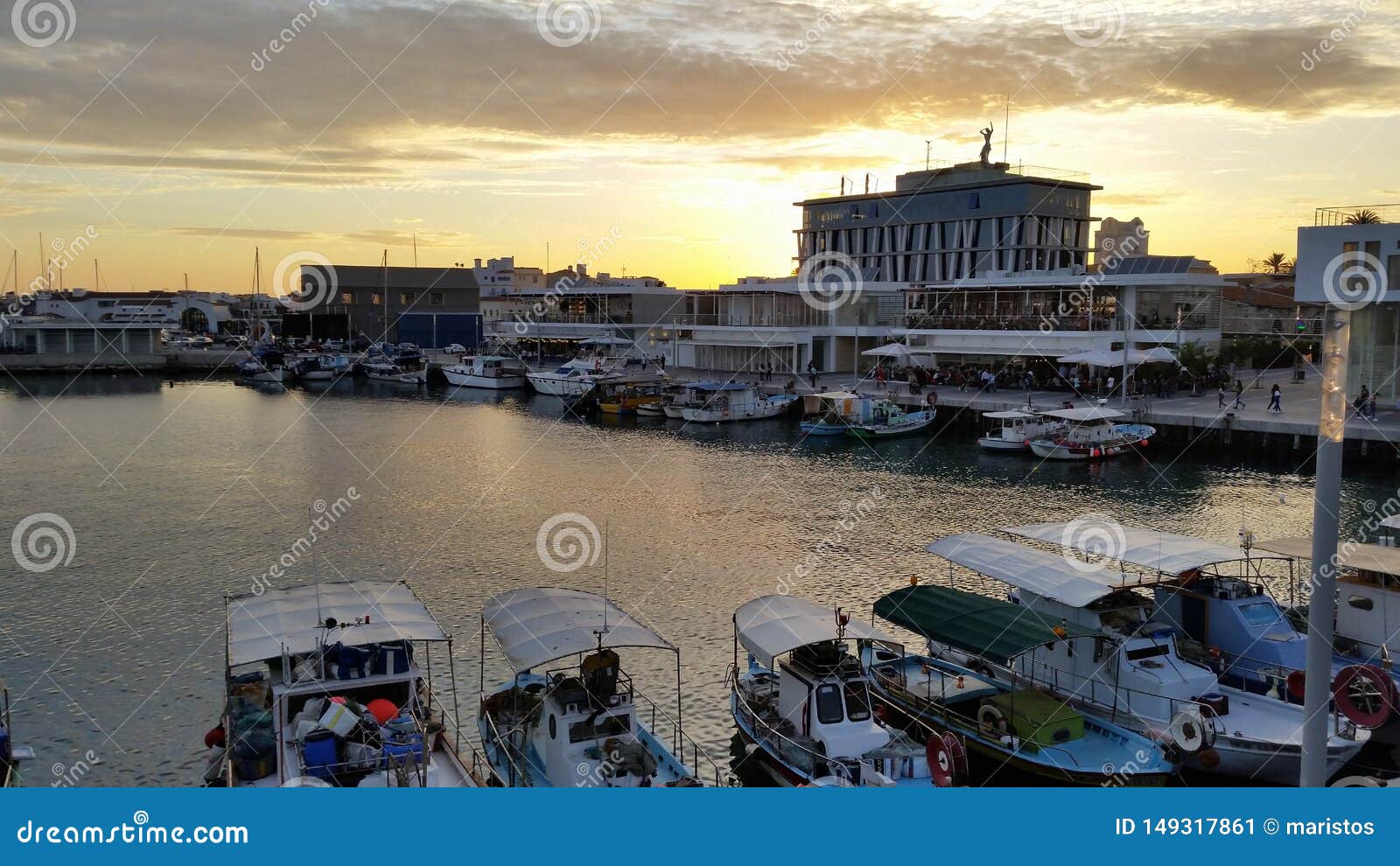 The Beautiful Old Port Limassol in Cyprus Stock Image - Image of dock ...