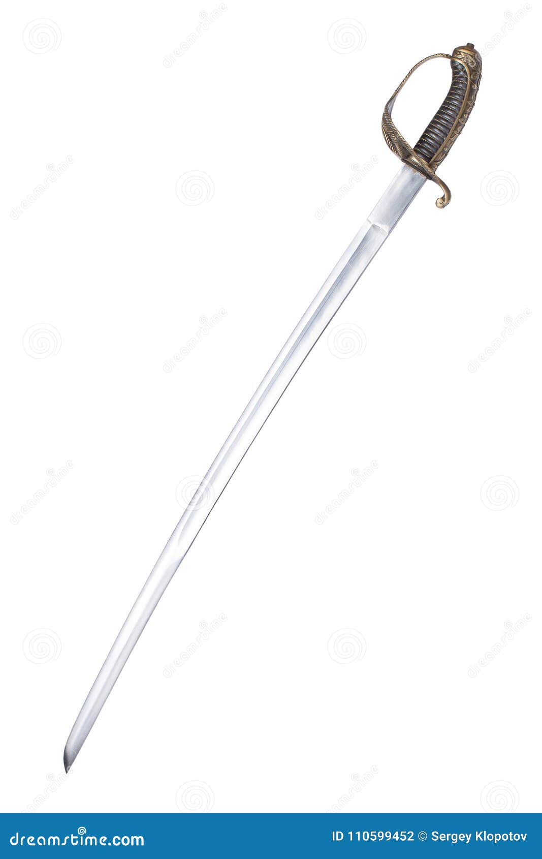 Beautiful Old Saber with Bronze Handle. Stock Photo - Image of gold ...