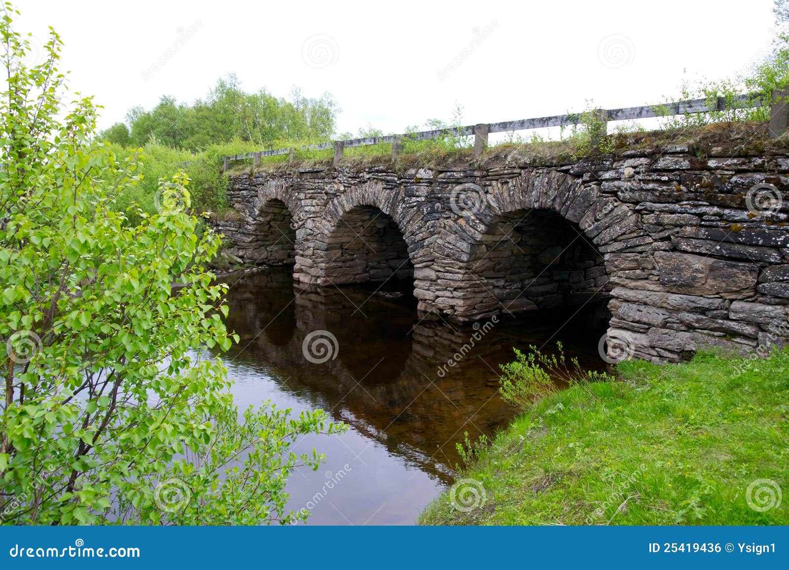 Beautiful old stone bridge stock photo. Image of railing - 25419436
