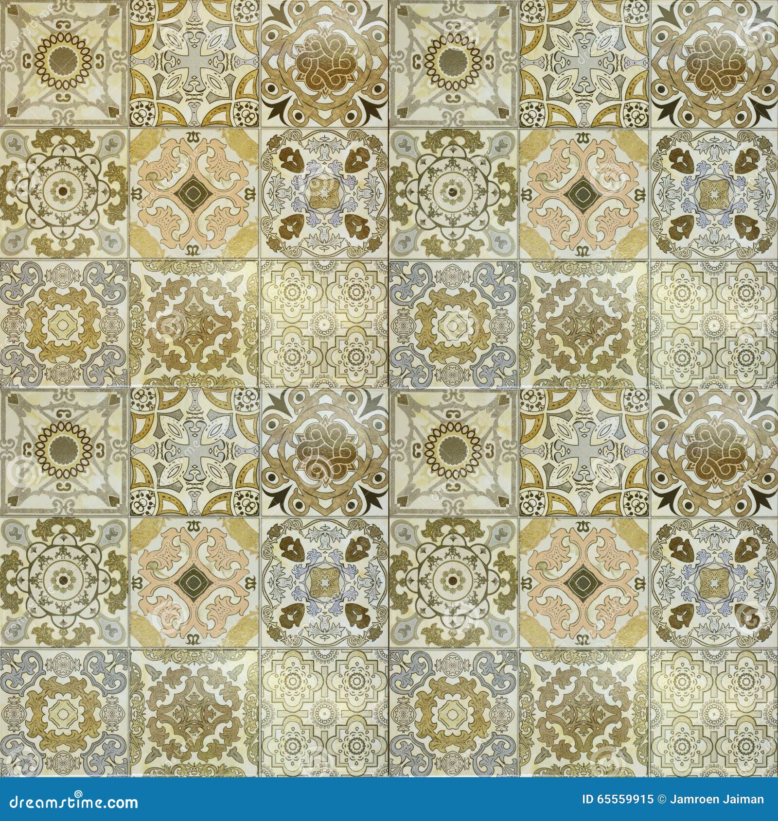 Beautiful Old Wall Ceramic Tiles Patterns Handcraft Stock Image - Image ...