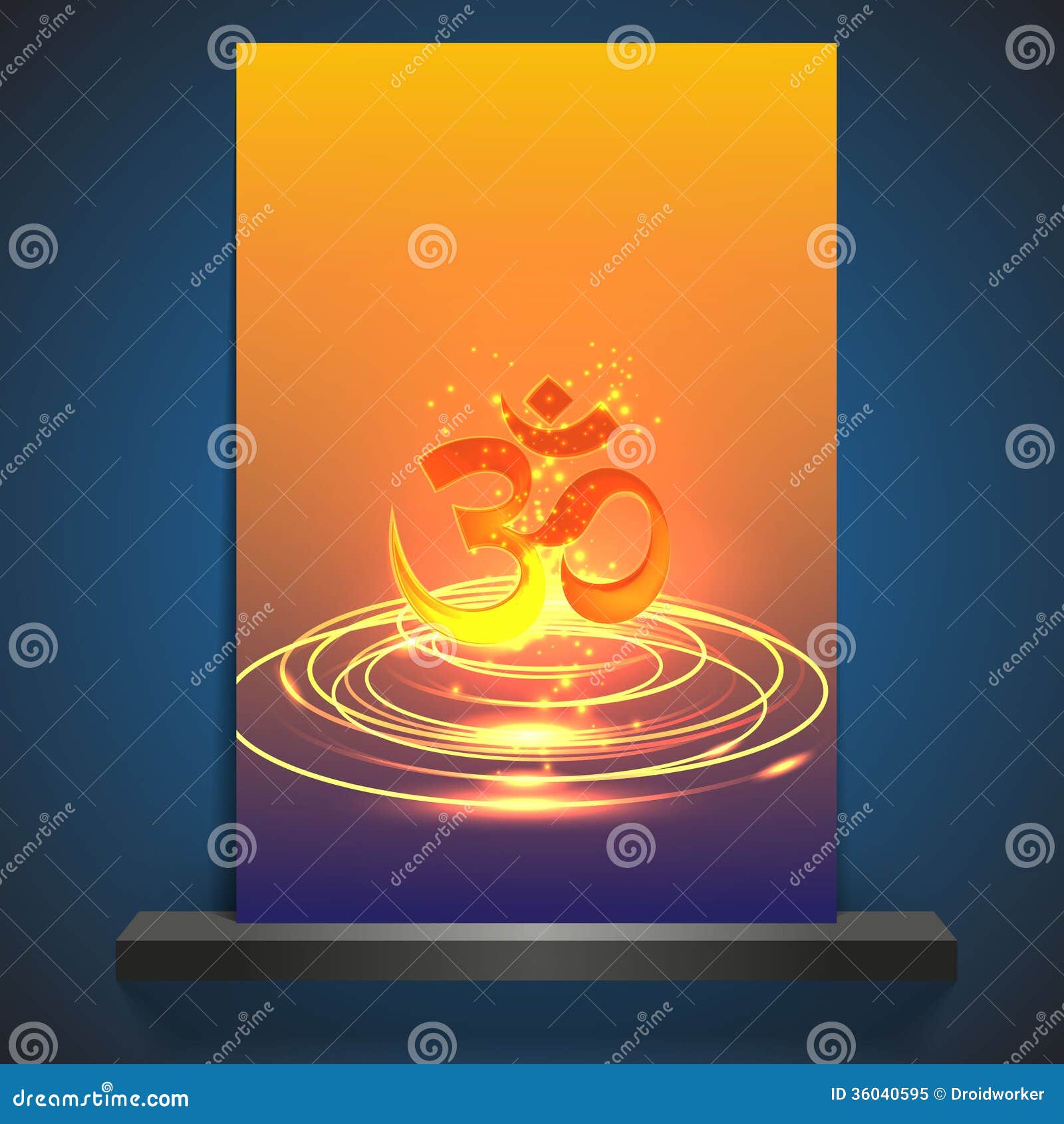 Beautiful Om Symbol on Printable Cover, Vector Stock Vector ...