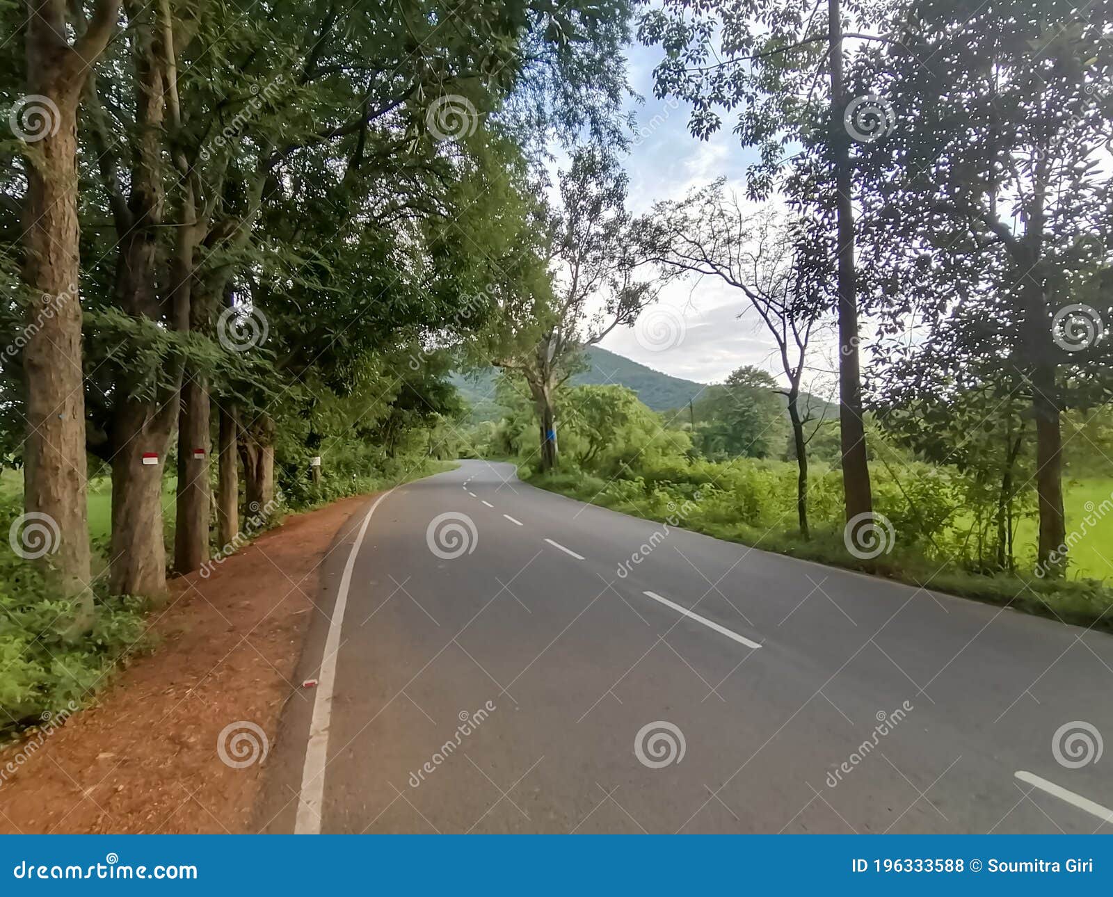 Beautiful Open Road with Awesome Scenic Beauty Stock Photo - Image of ...