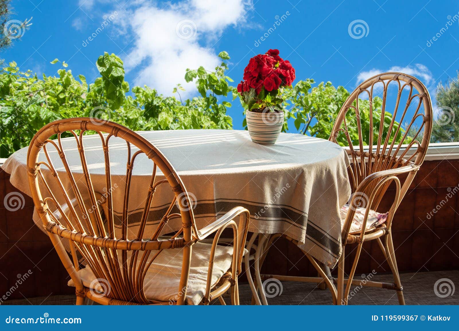 Beautiful open terrace stock image. Image of dawn, flora - 119599367