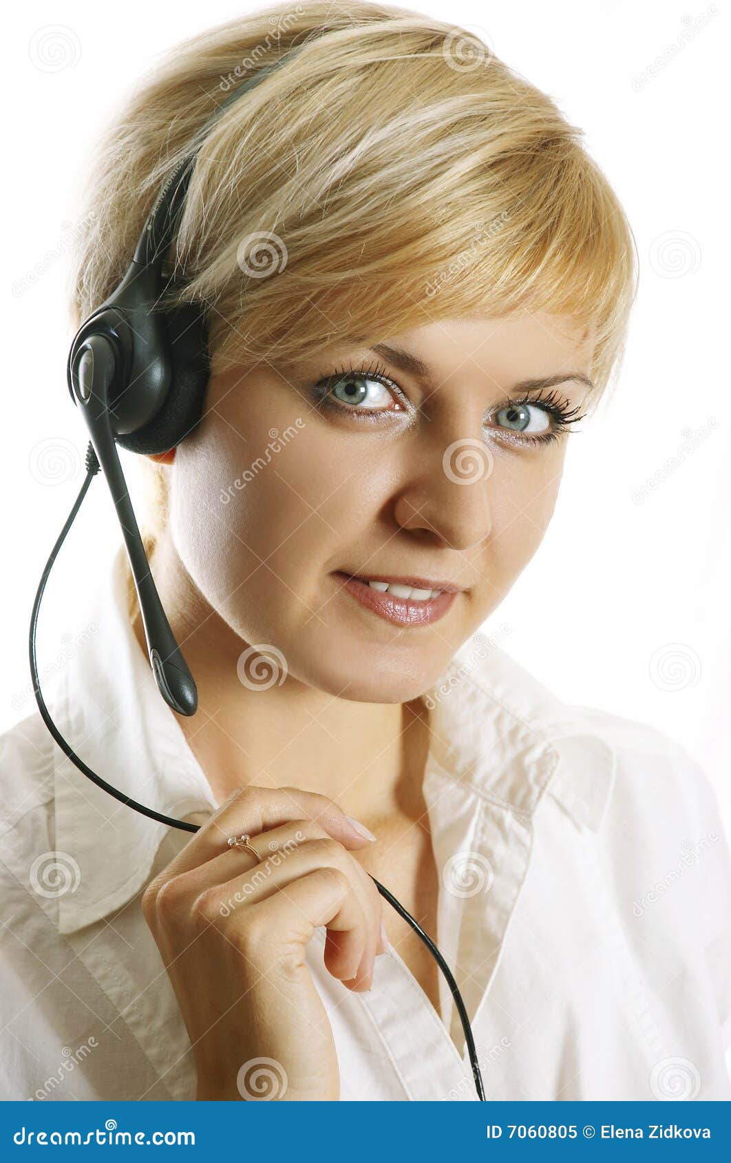 Beautiful operator stock image. Image of consultation - 7060805