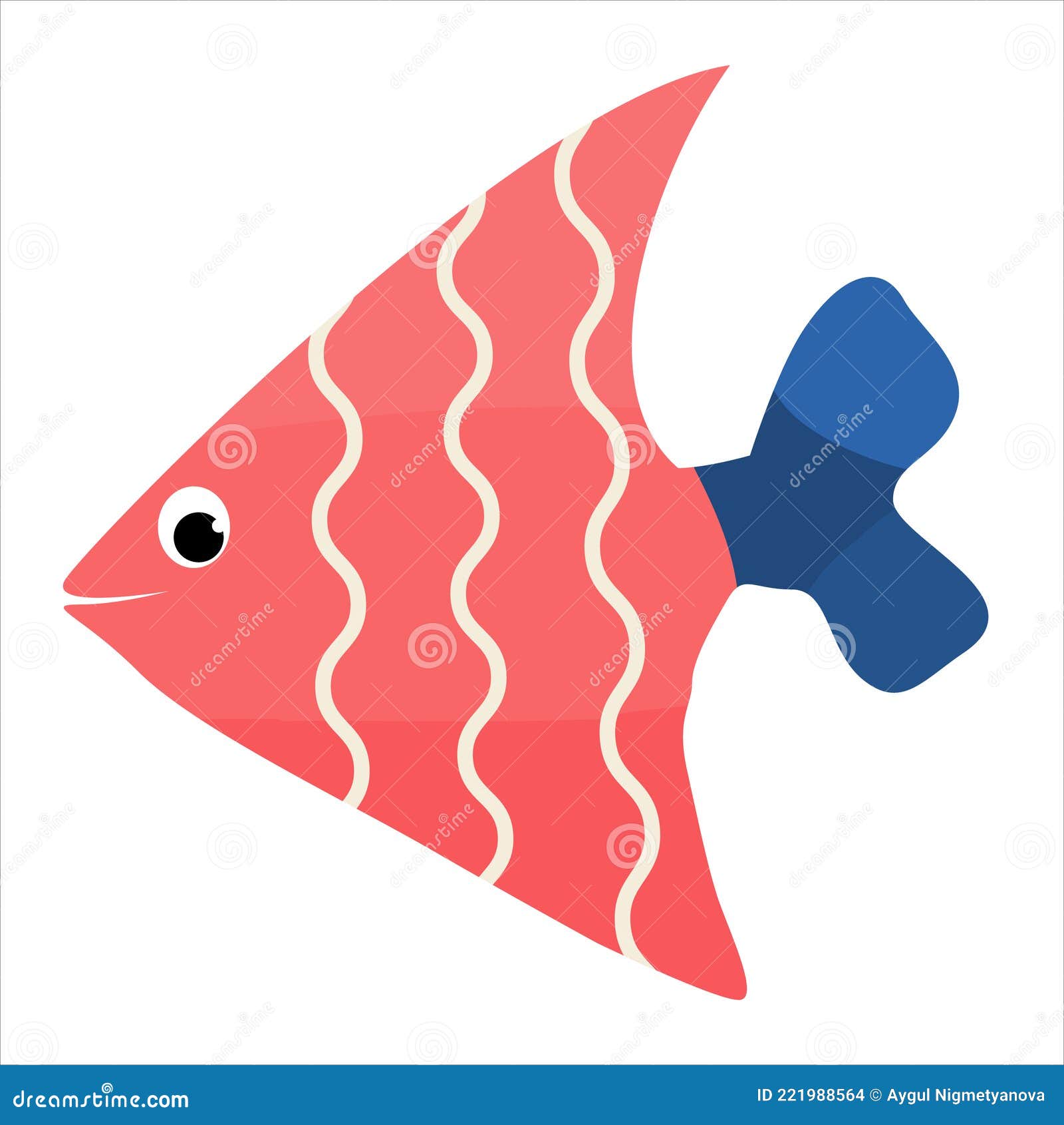 Beautiful Orange Fish Icon Isolated Vector Illustration. Stock Vector ...