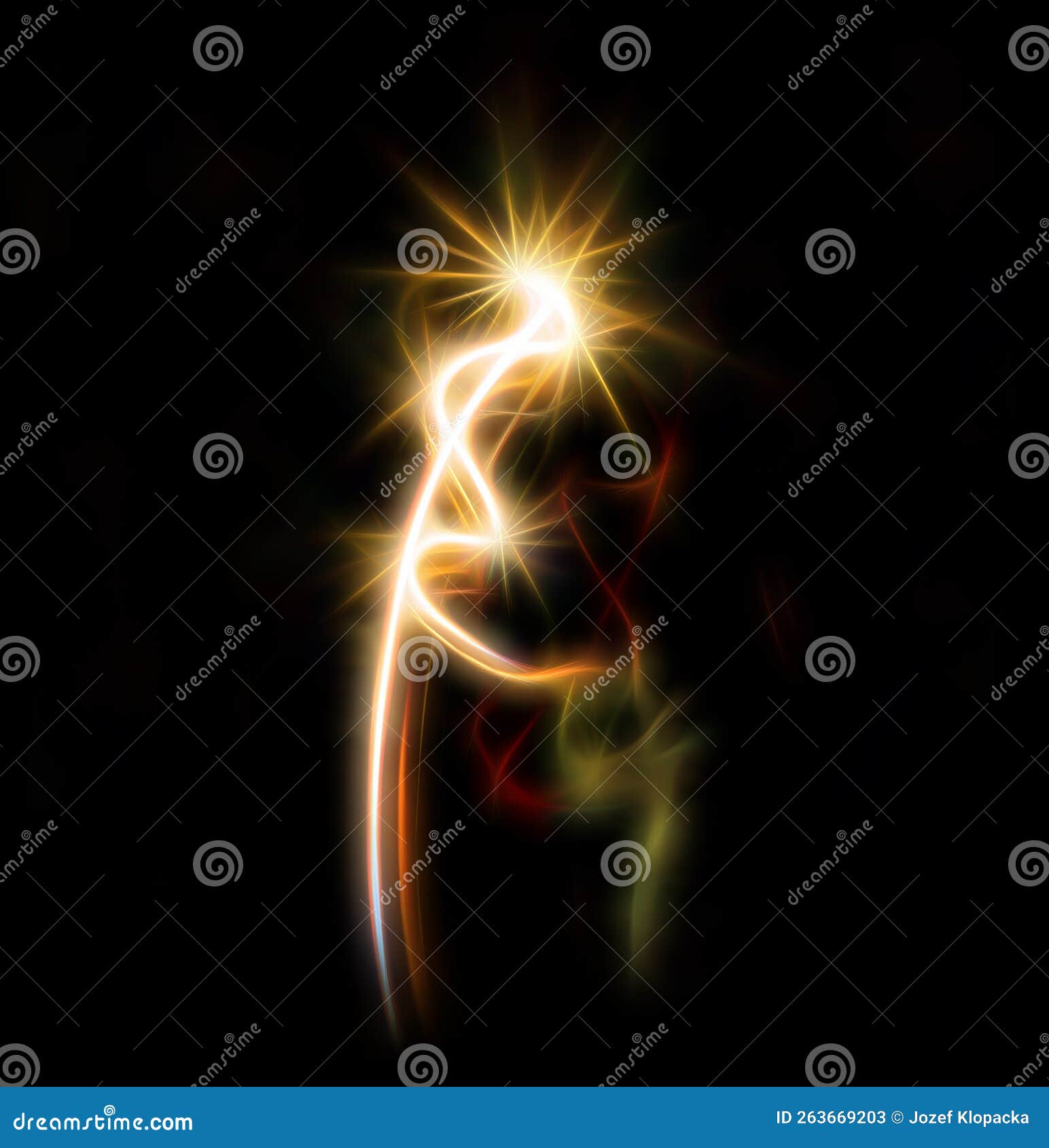 Beautiful Orange Light Effect on Black Background. Stock Image - Image ...