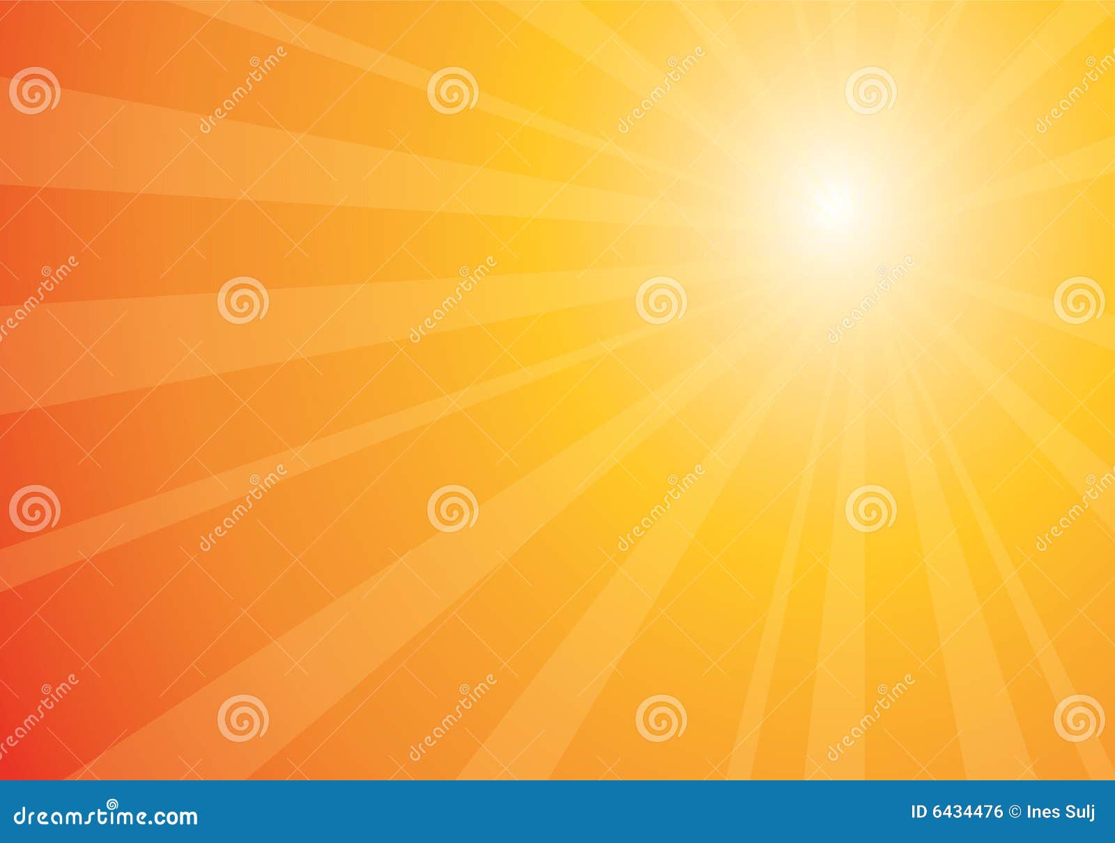 Beautiful orange sunburst stock vector. Illustration of sunset - 6434476