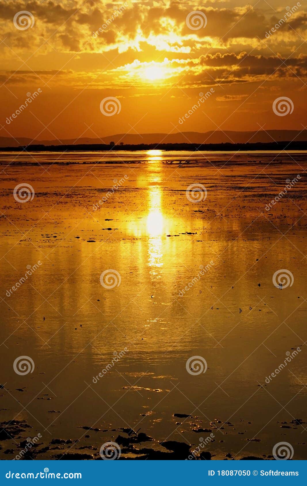 Beautiful orange sunset stock photo. Image of clouds - 18087050