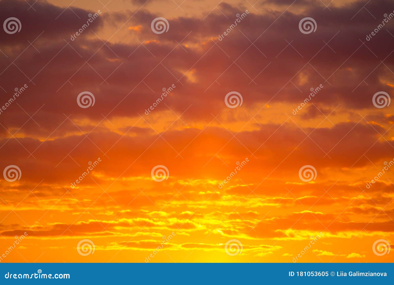 Beautiful orange sunset stock image. Image of light - 181053605